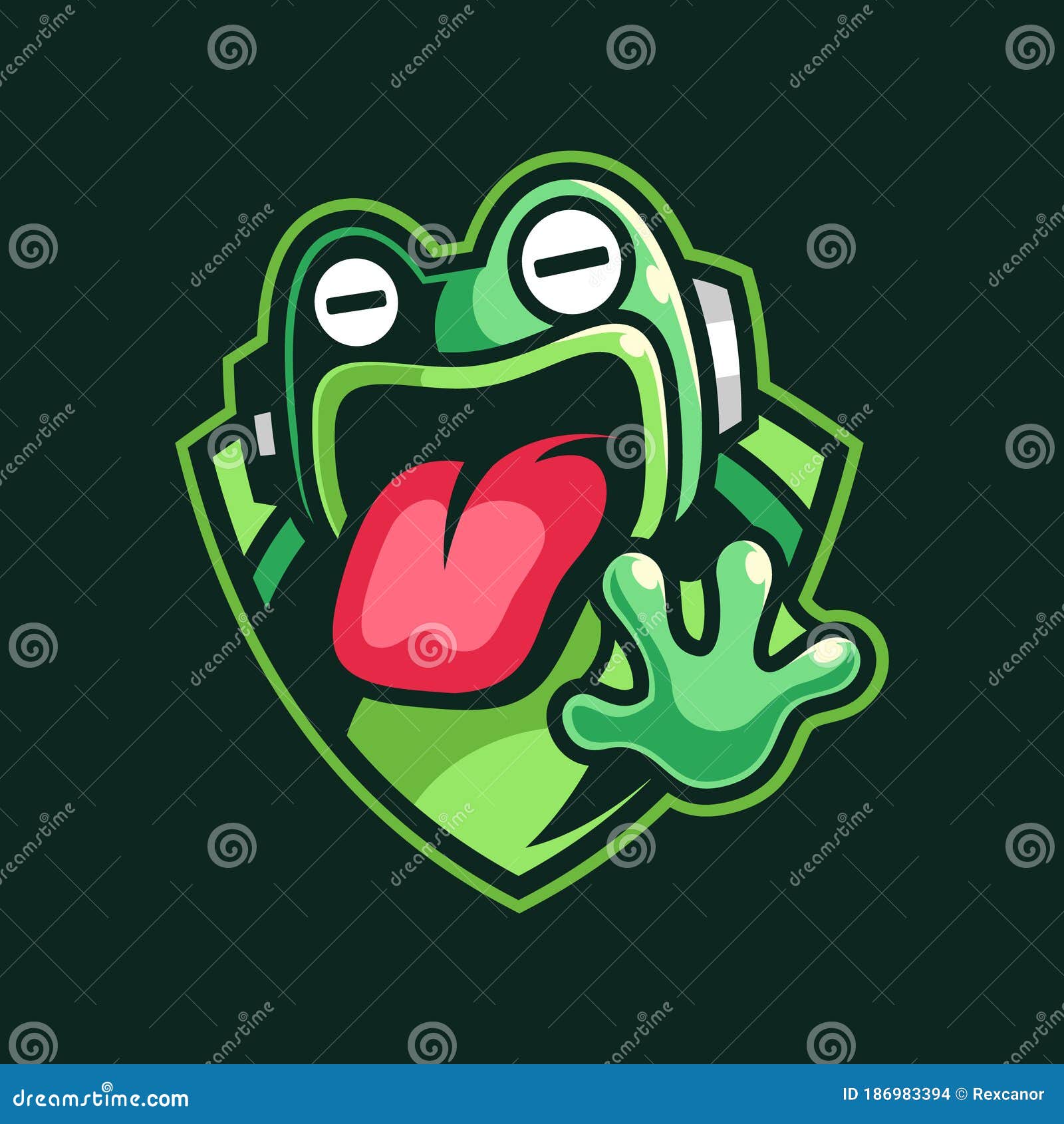 Frog Logo Vector Design Template, Silhouette Frog Logo Animal ...