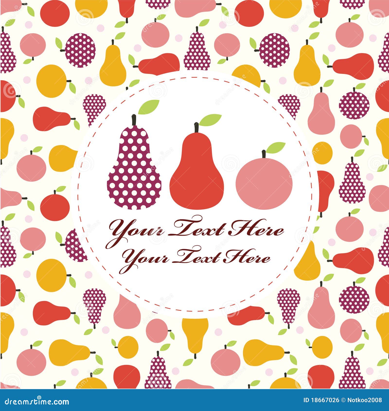 Cartoon Fruit Photo Frame [1] Vector Illustration | CartoonDealer.com ...