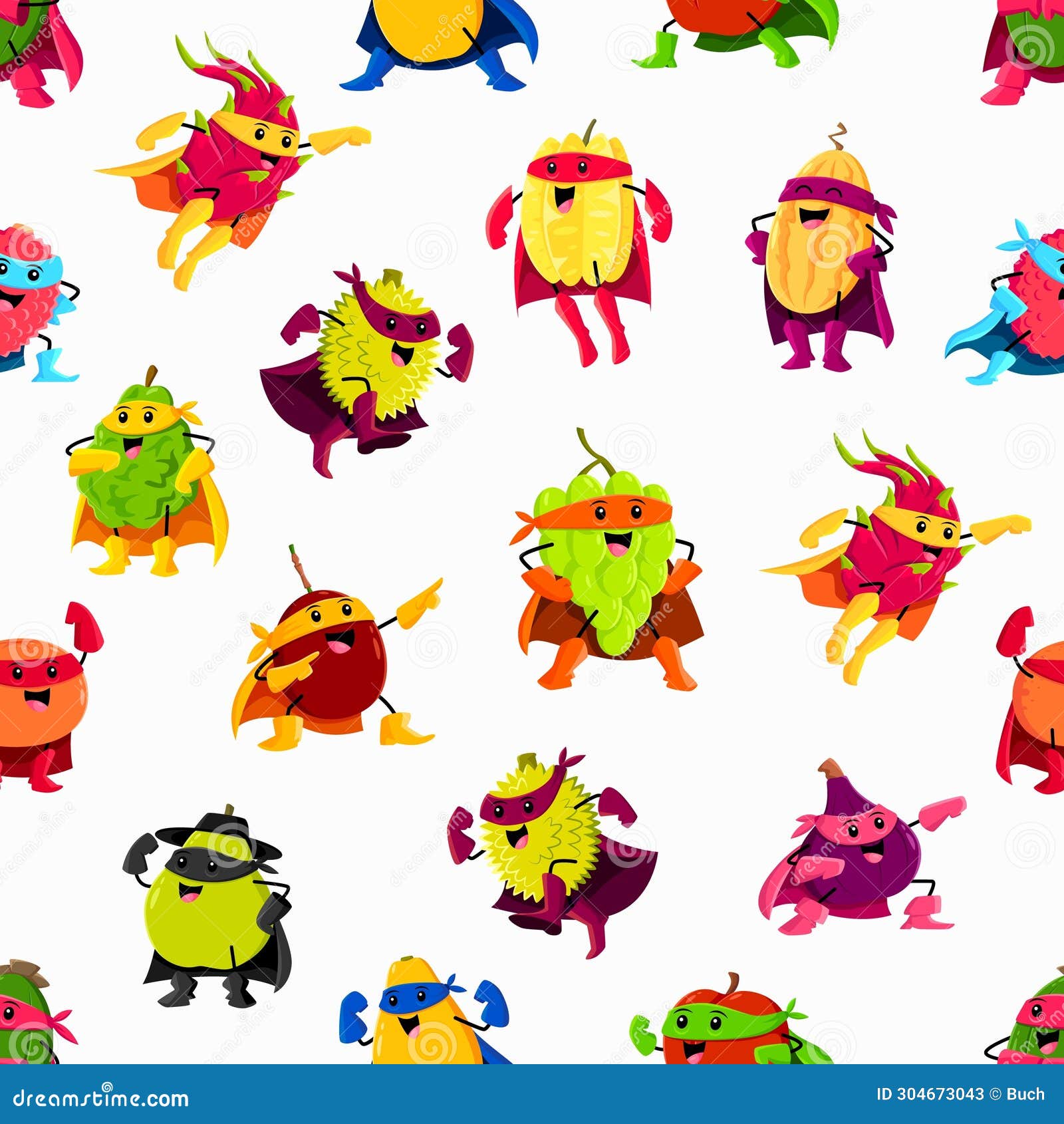 Cartoon Fruit Superhero and Defender Characters Stock Vector ...