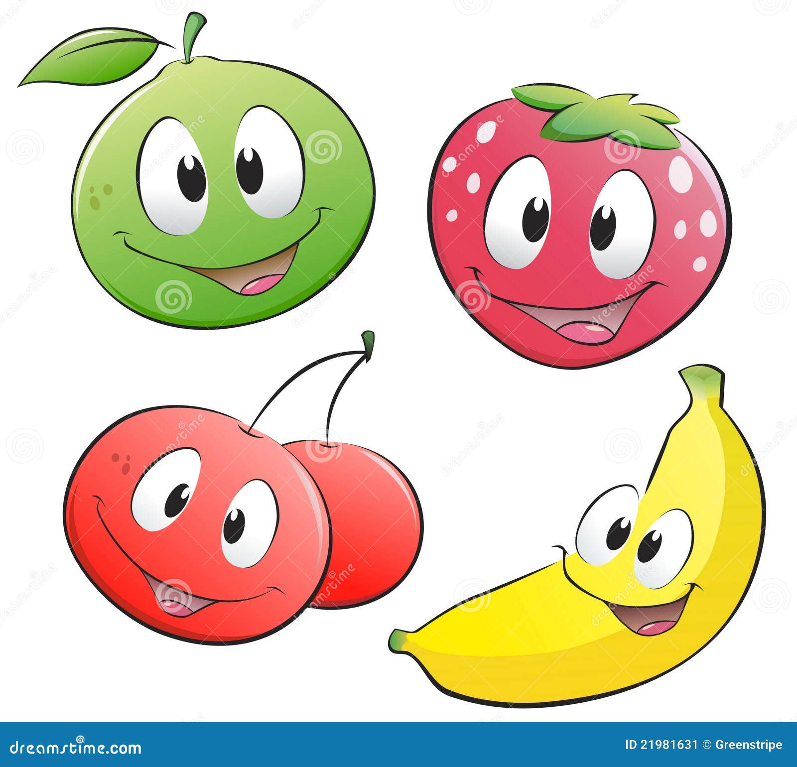 Cartoon Fruits Stock Image - Image: 21981631
