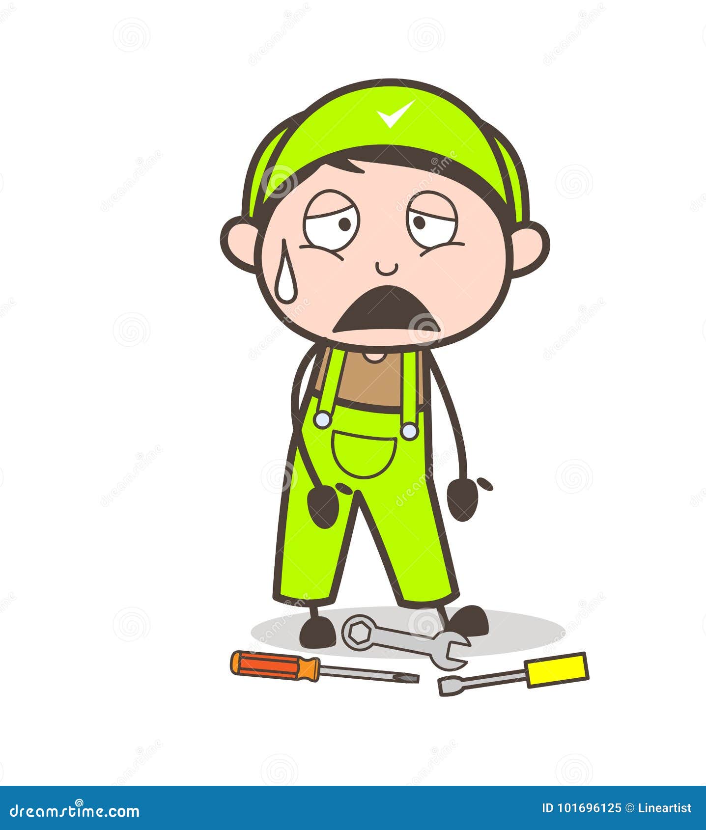 Cartoon Of A Frustrated Office Worker | CartoonDealer.com #8398547