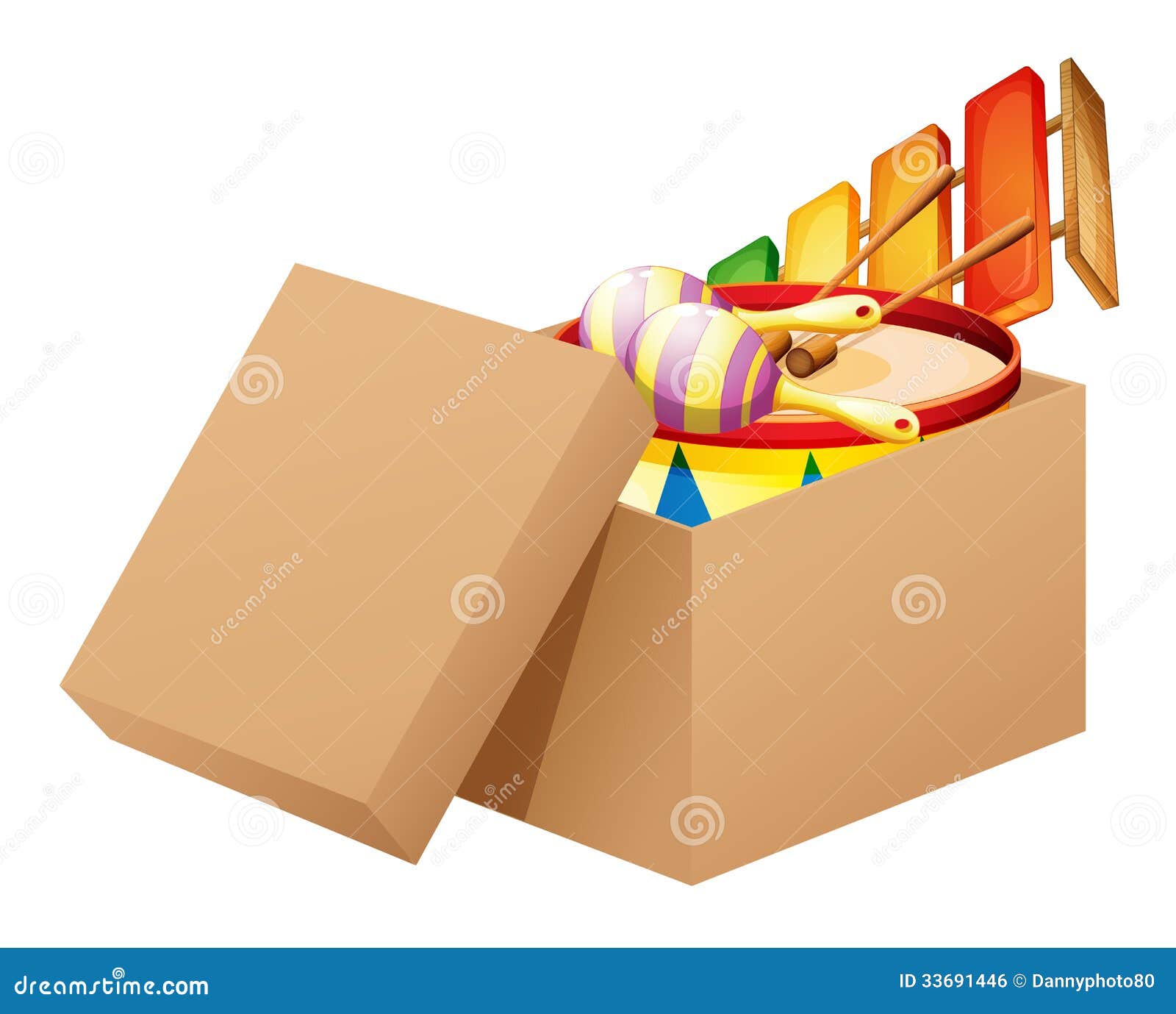 A cartoon full of toys stock vector. Illustration of angle - 33691446