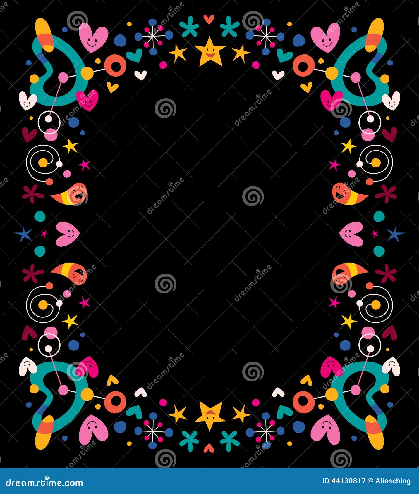 Cartoon fun happy frame stock vector. Illustration of banner - 44130817