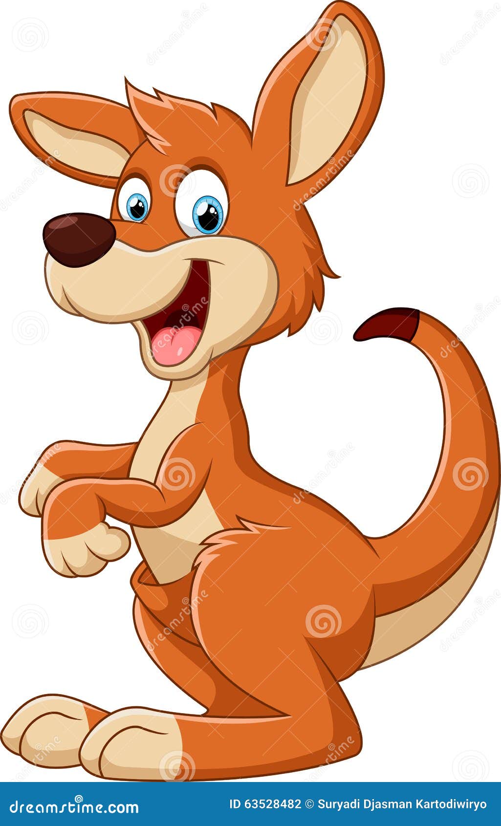 Cartoon Fun kangaroo stock vector. Illustration of cutout - 63528482