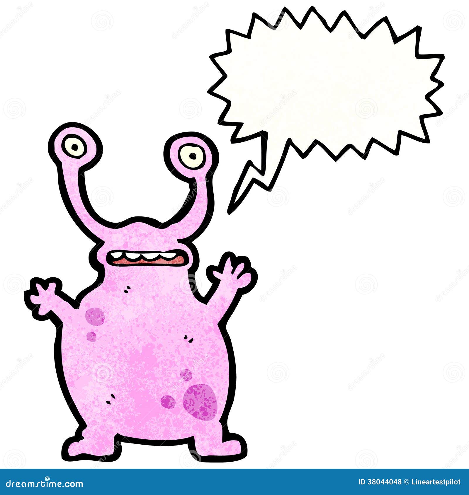 Cartoon funny alien stock vector. Illustration of cartoon - 38044048