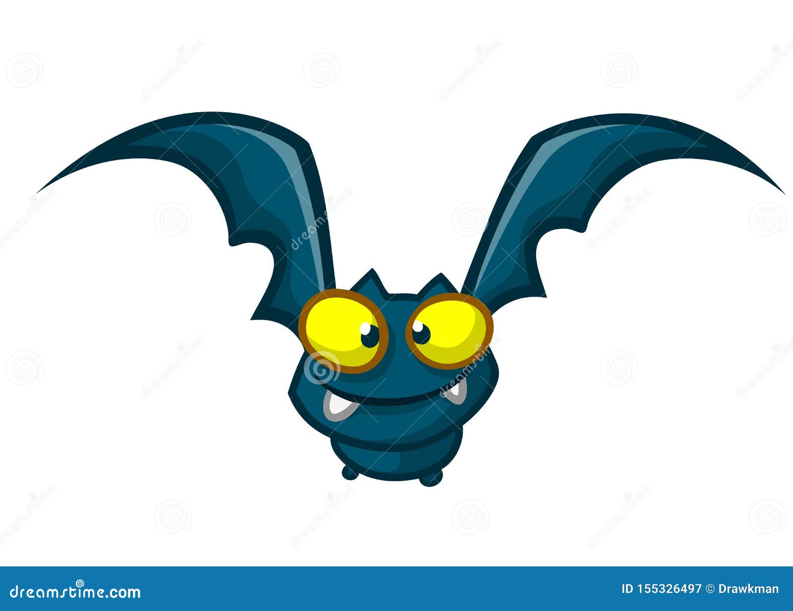 Cartoon Funny Bat Character. Vector Illustration Stock Vector ...