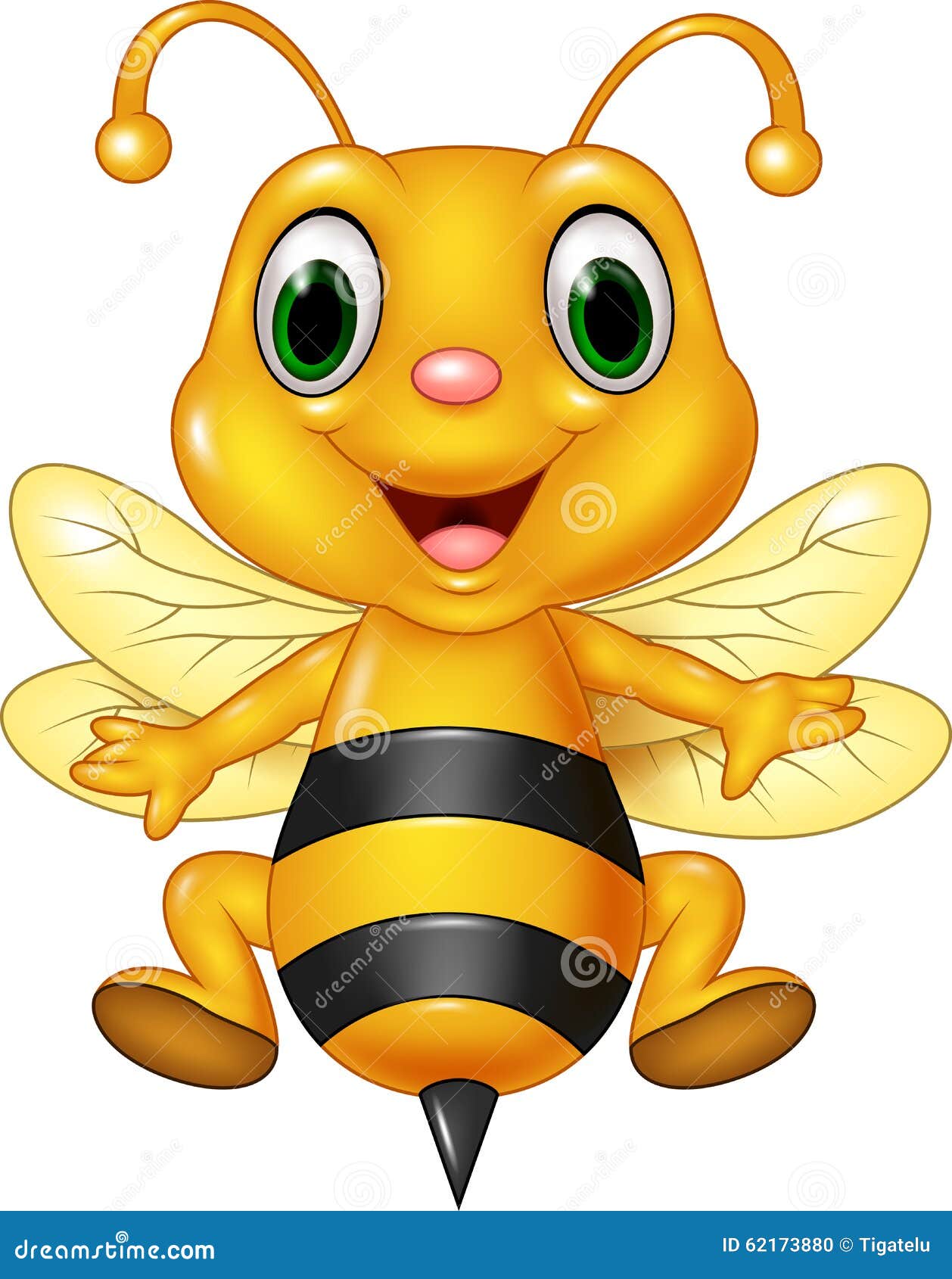 Bee Flying White Background Stock Illustrations – 6,003 Bee Flying ...