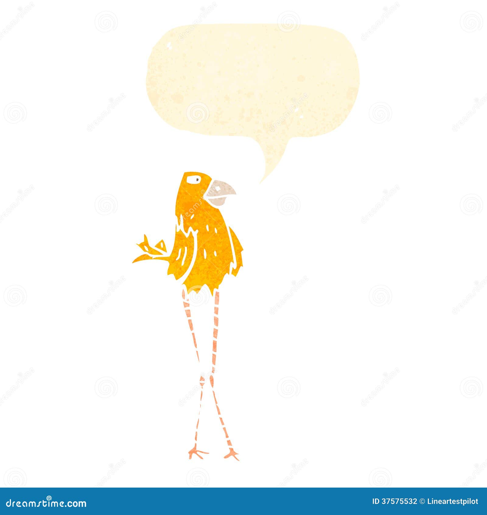 Cartoon Funny Bird with Long Legs Stock Vector - Illustration of quirky ...