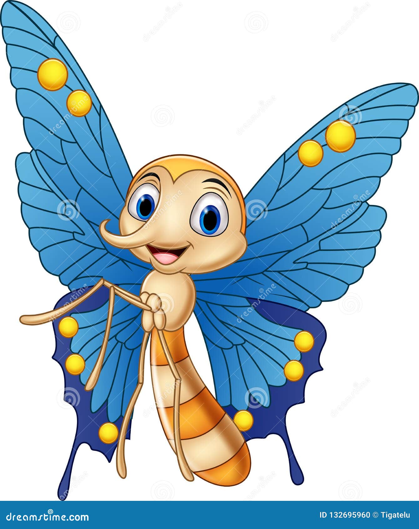 Funny Butterfly Cartoon Character Stock Illustration | CartoonDealer ...