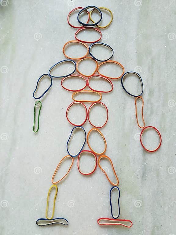 Cartoon Funny Caracter with Elastic Creative Stock Photo - Image of ...