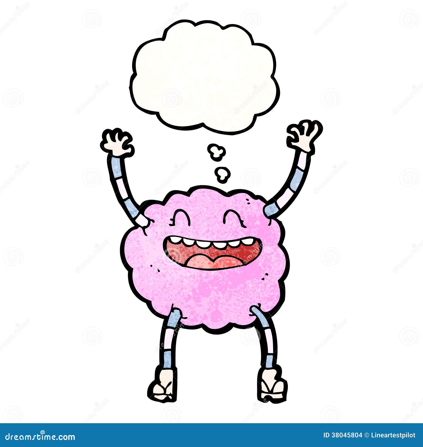 Cartoon Funny Cloud Monster Stock Vector - Illustration of doodle ...