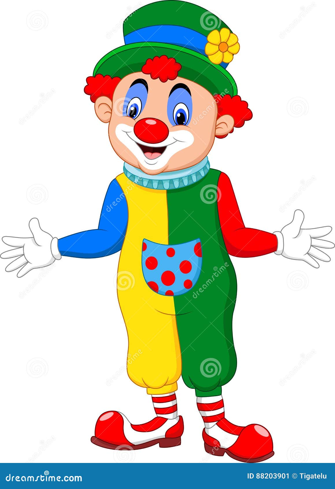 Funny Clown Head Laugh Entertaining. Carton Emoticon. Doodle Icon ...