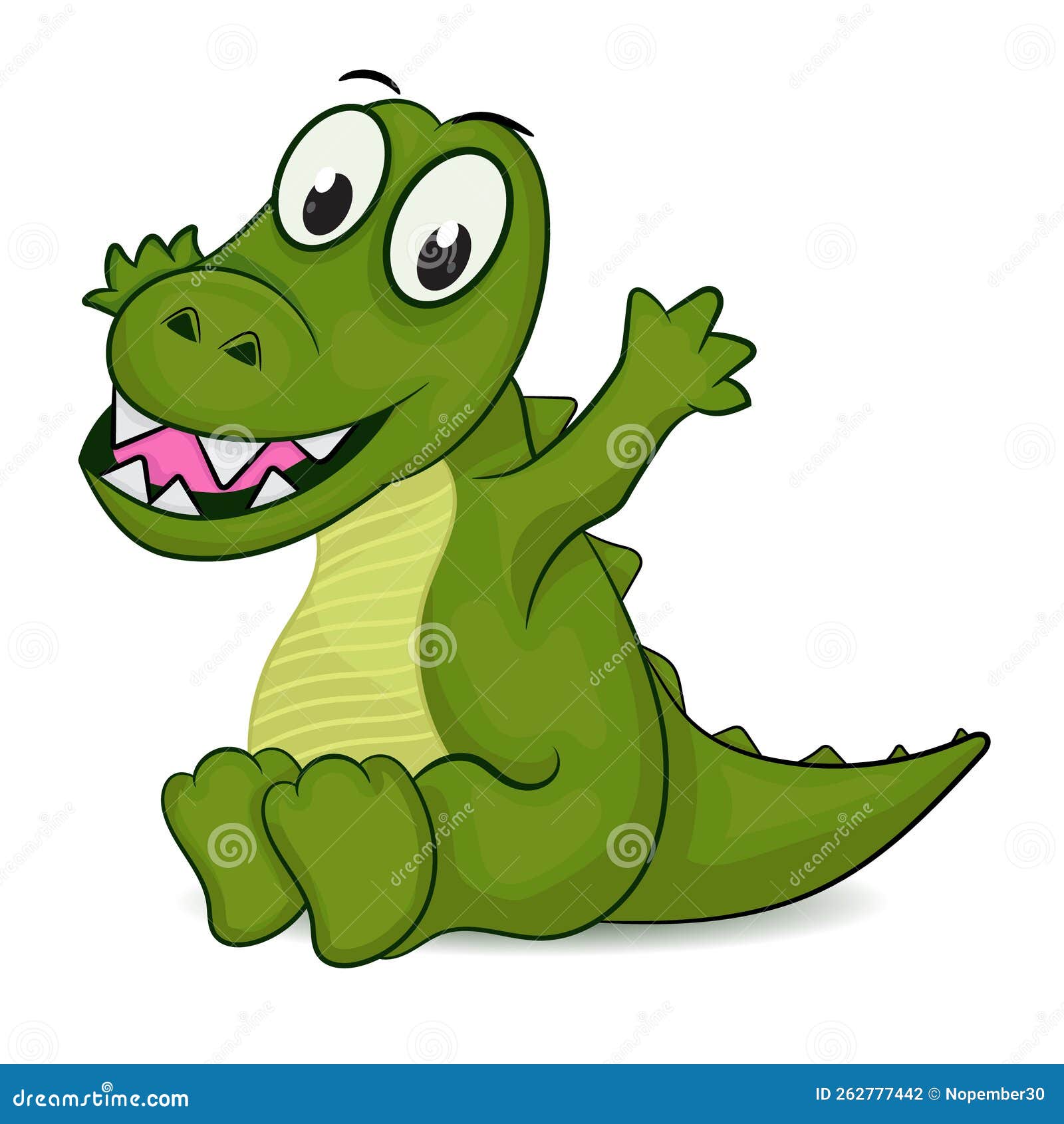 Cartoon funny crocodile stock vector. Illustration of happy - 262777442