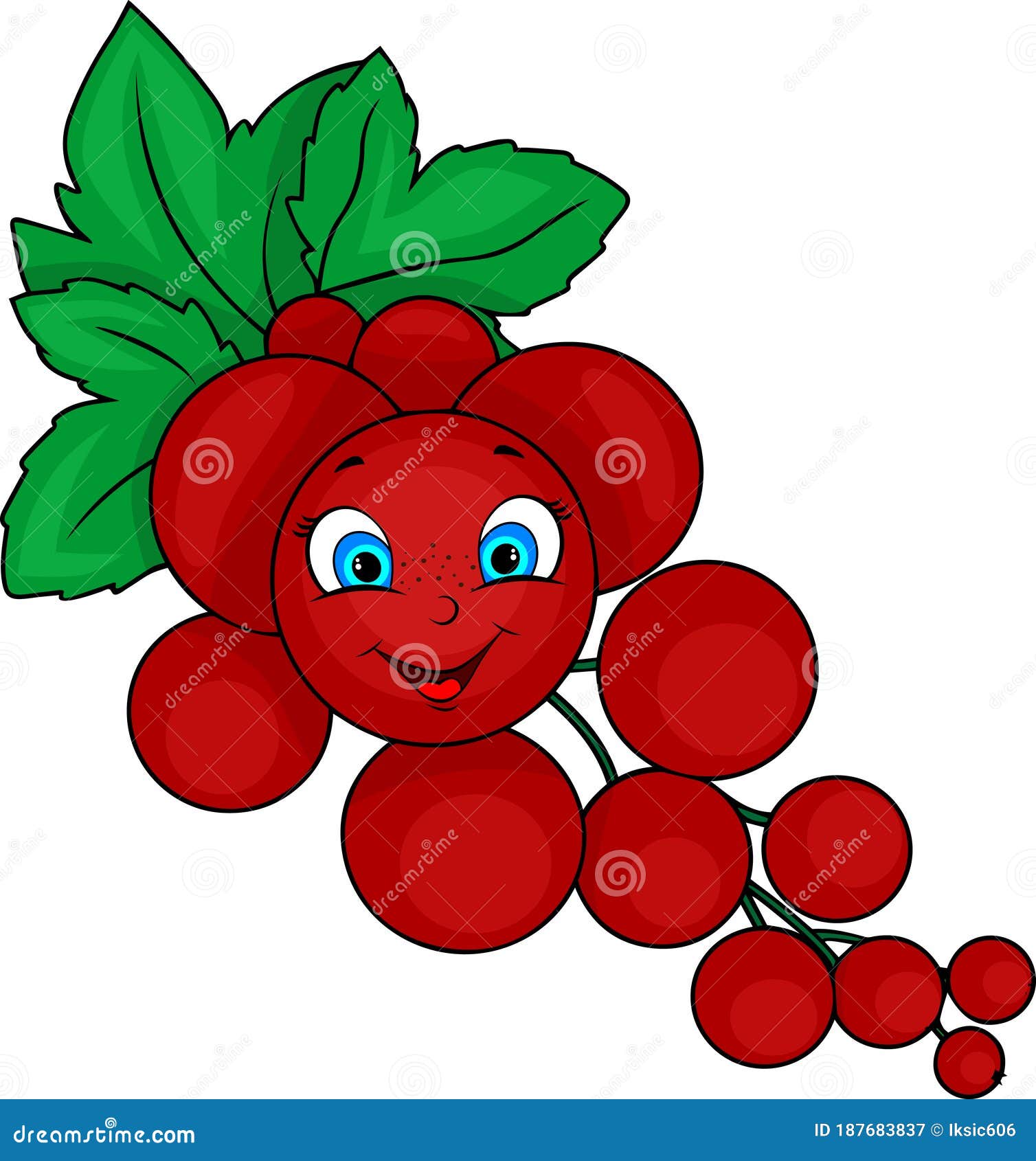 Cartoon Funny Currant in Vector Stock Vector - Illustration of fungus ...