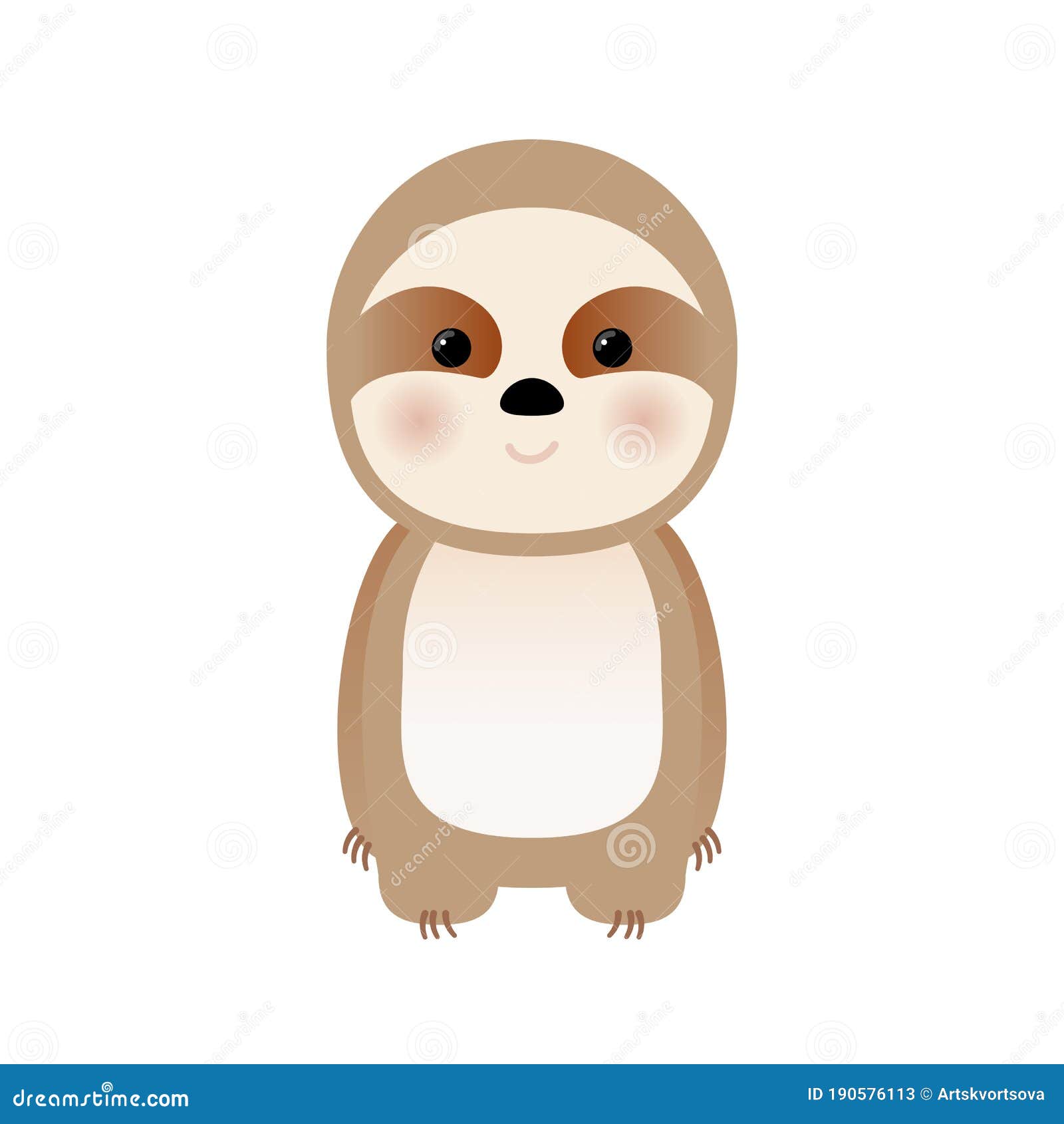 Sloth Isolated On White Background. Transparent Use For T Shirt Screen ...