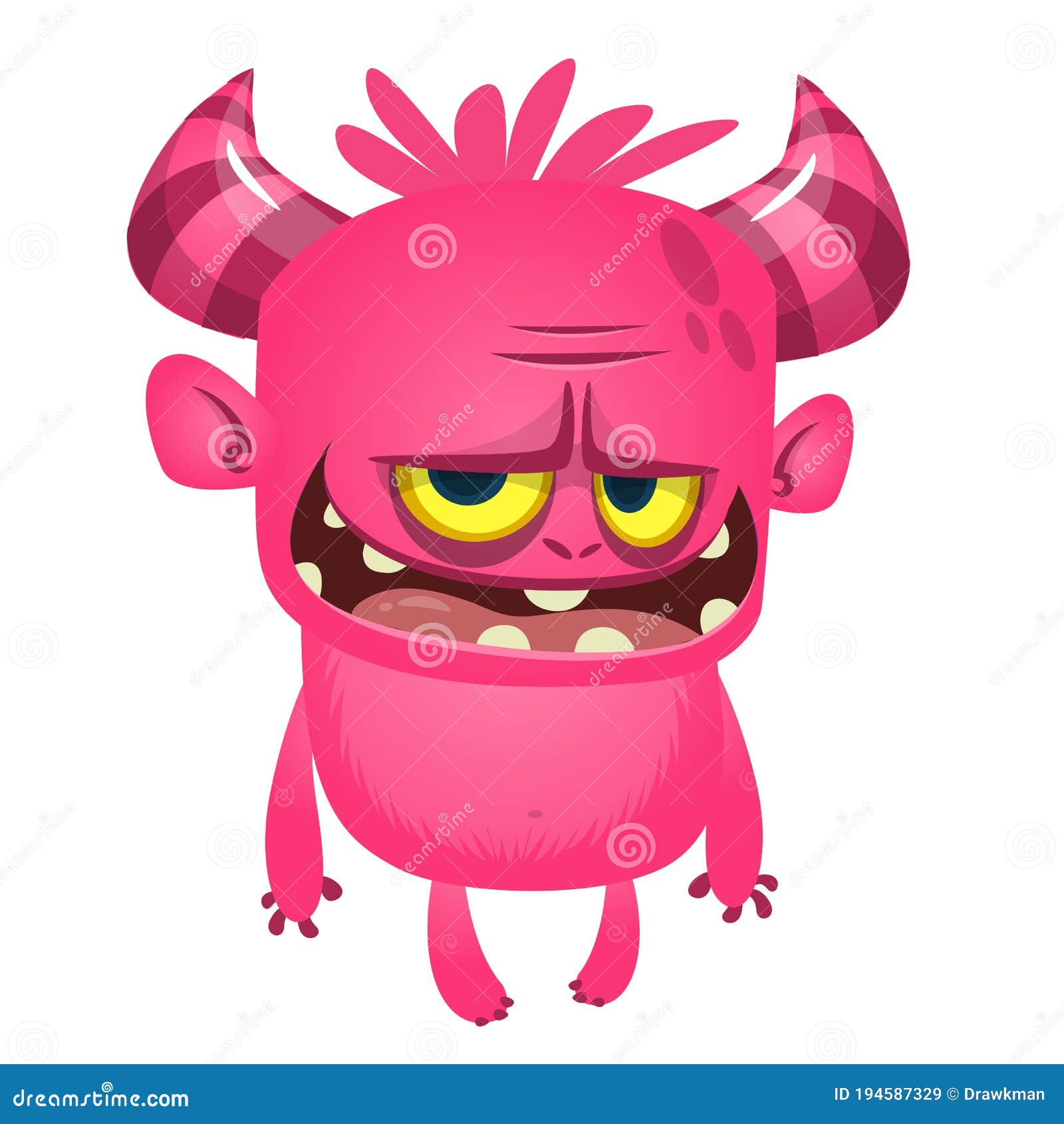 Cartoon Funny Devil Laughing. Vector Illustration for Halloween Stock ...