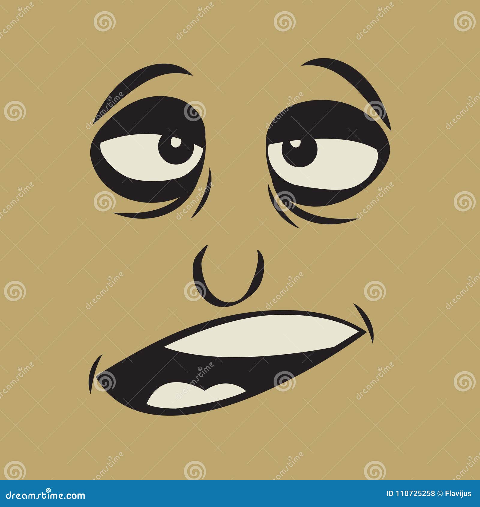 Cartoon Funny Face Expression Stock Vector - Illustration of growth ...