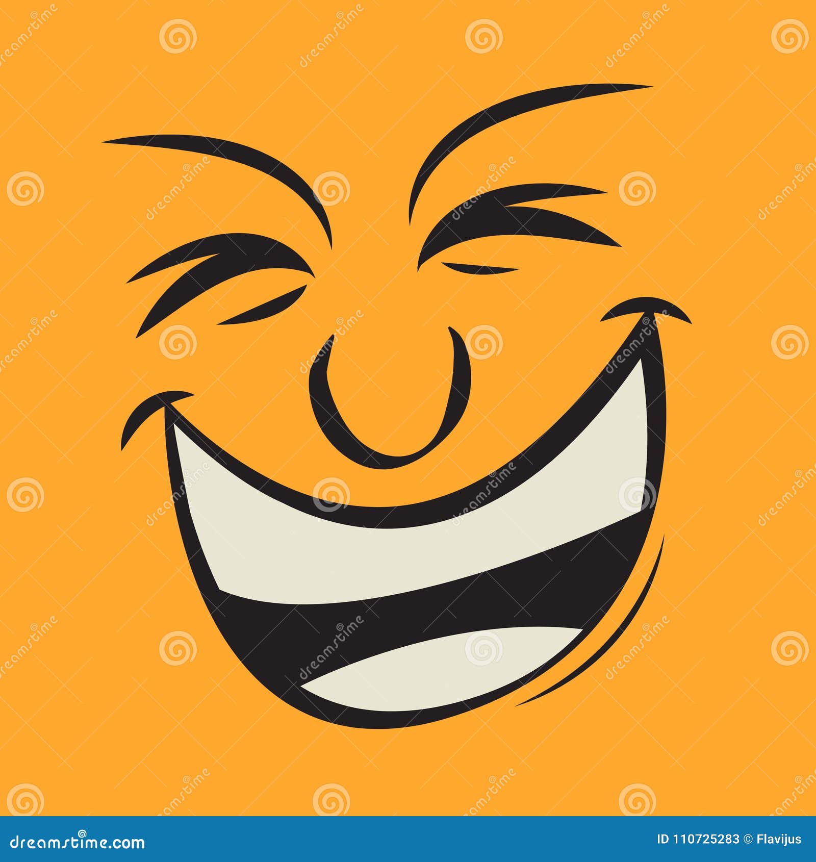 Cartoon Funny Face Expression Stock Vector - Illustration of expression ...