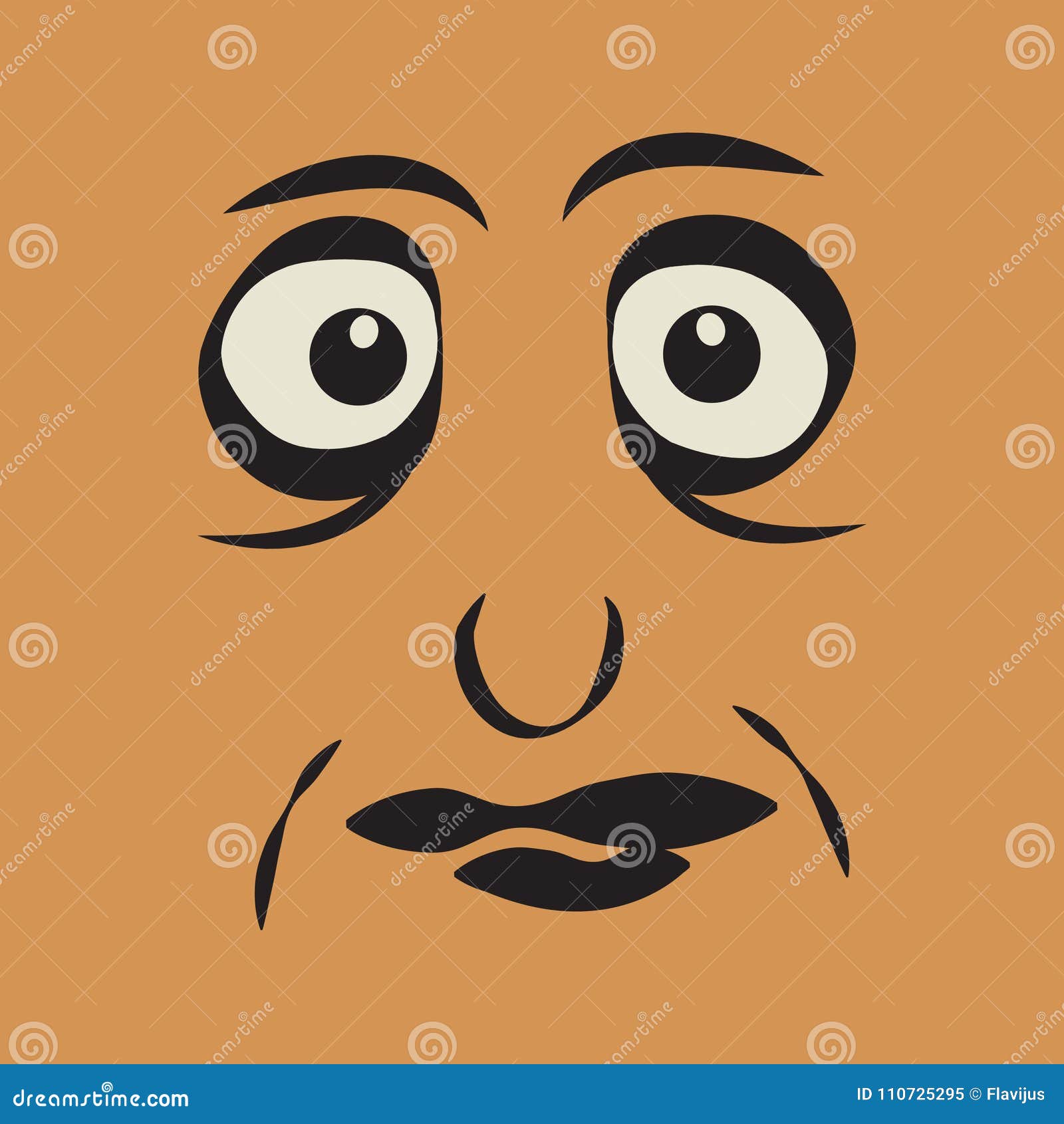 Cartoon Funny Face Expression Stock Vector - Illustration of anger ...