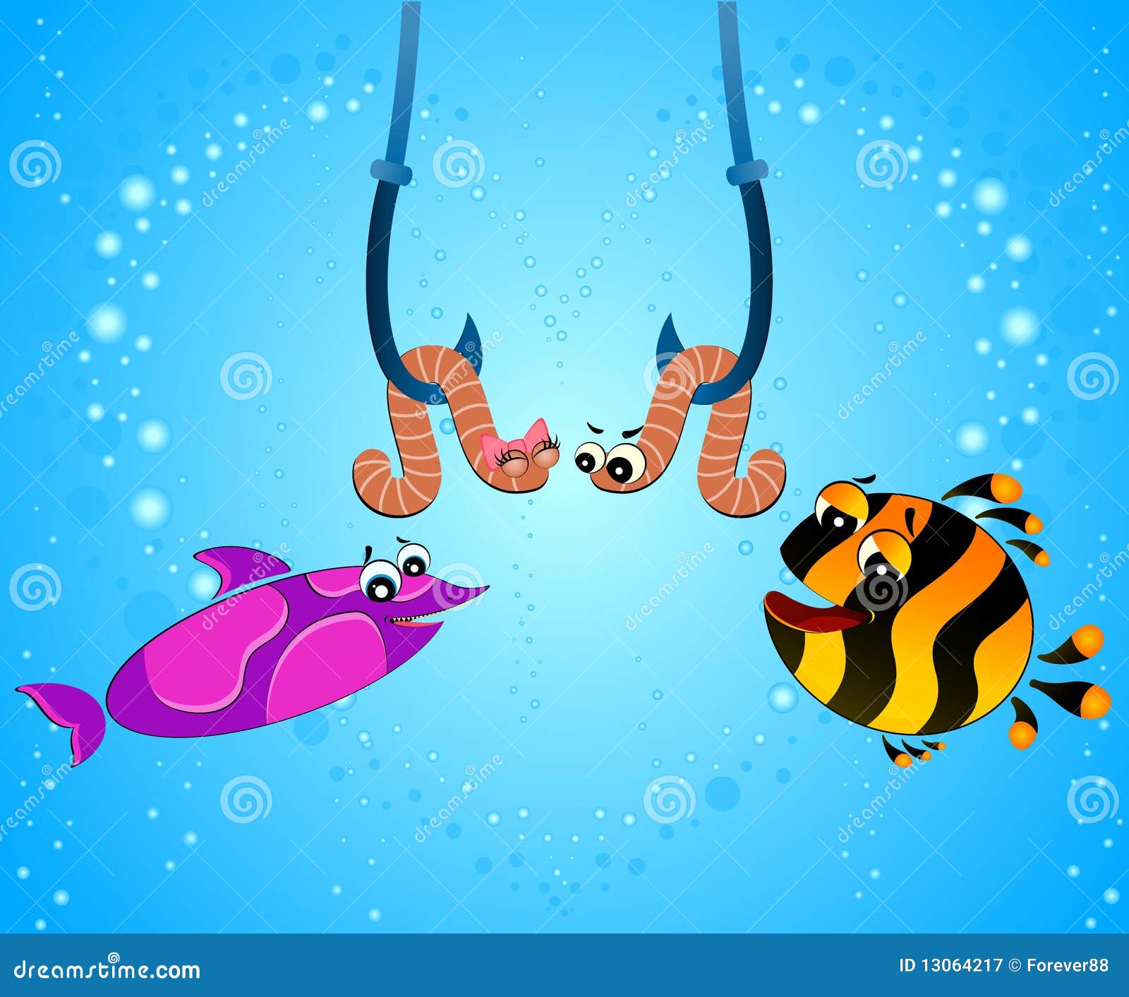 Big Fish Eats Smaller Fish Food Chain Vector Illustration ...