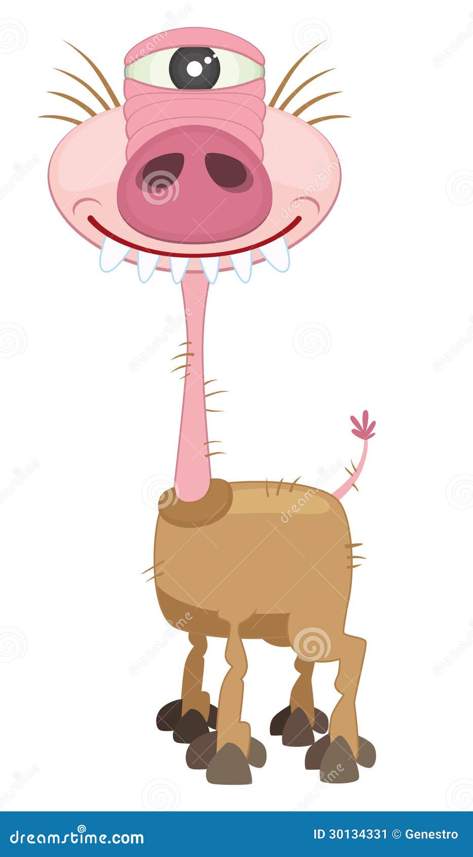Cartoon four legs monster stock vector. Illustration of clip - 30134331