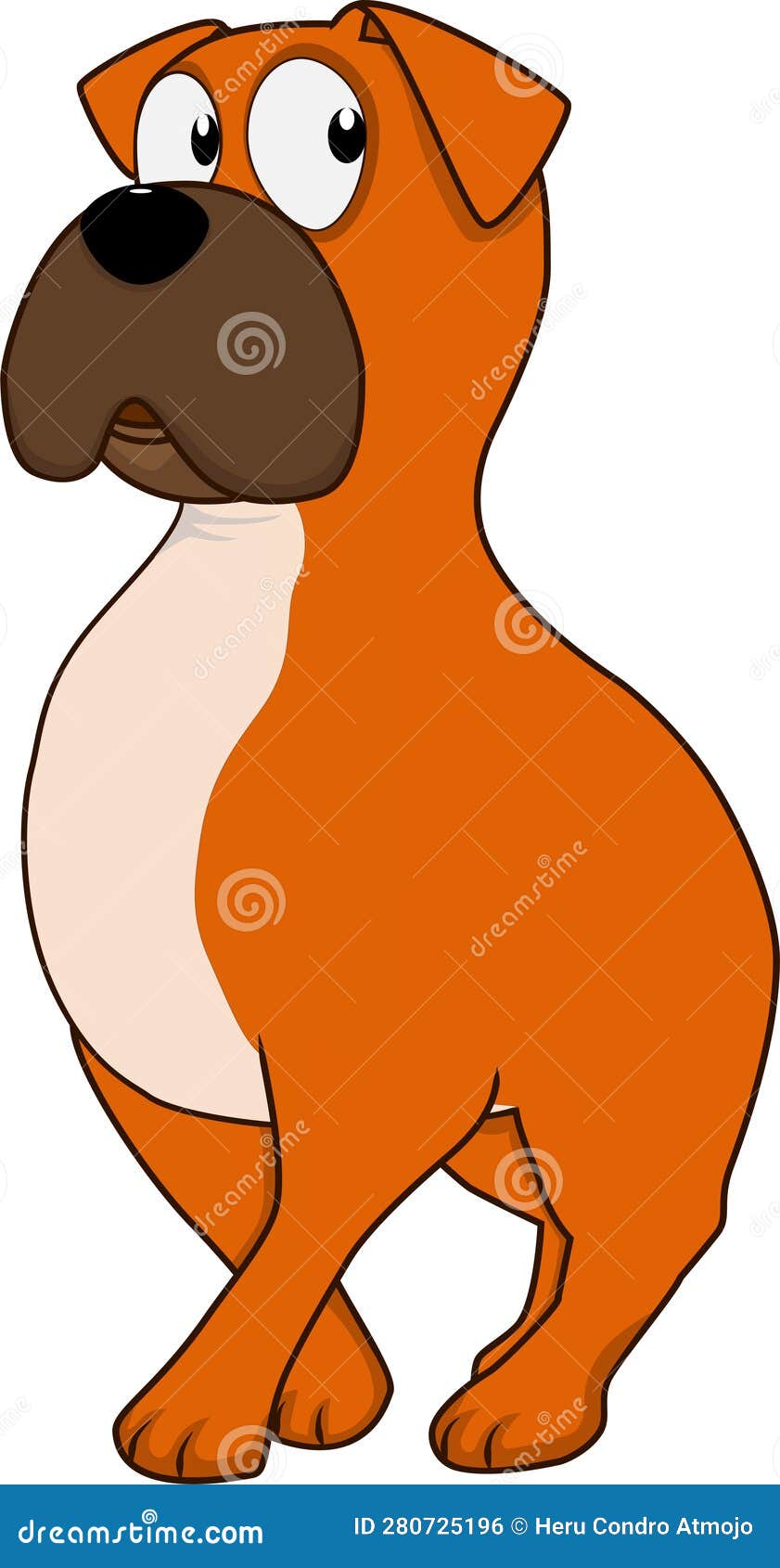 Cartoon of a Funny and Friendly Dog Stock Vector - Illustration of ...