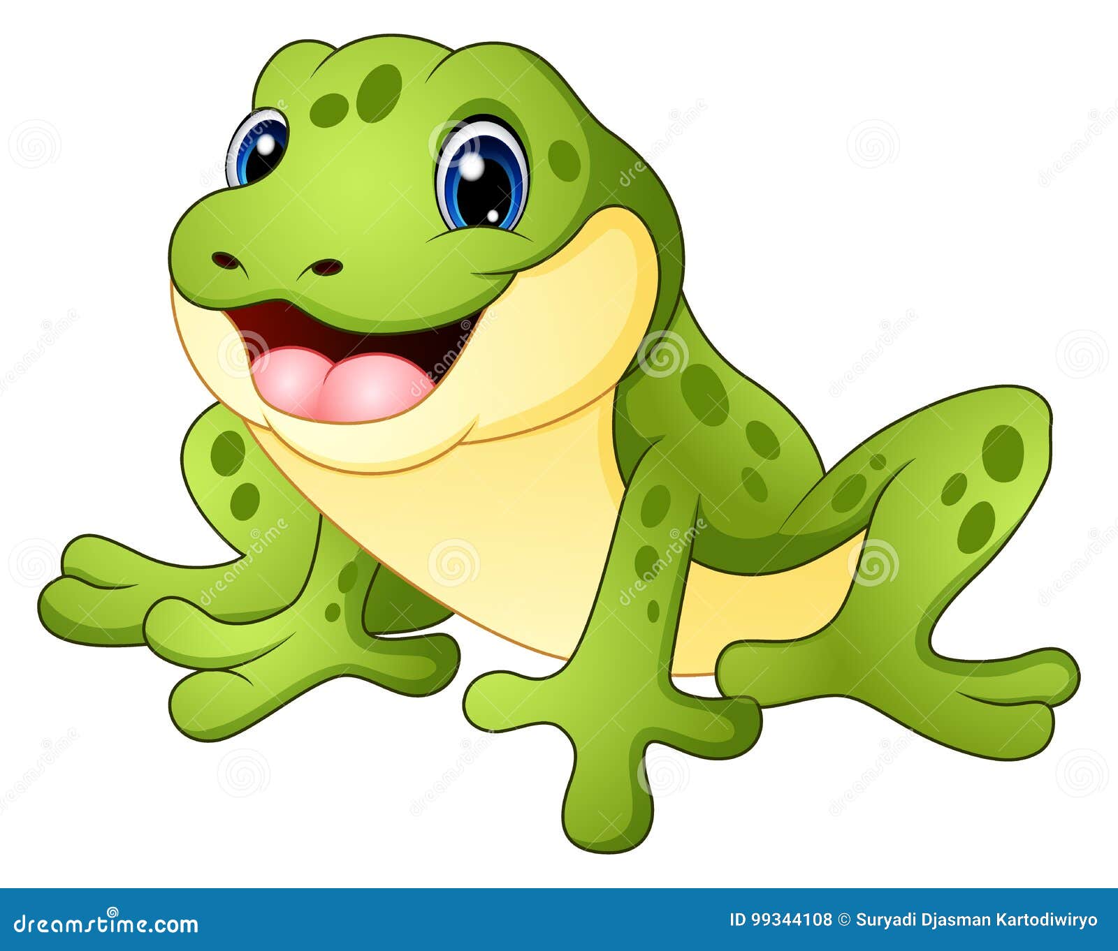 Cartoon funny frog stock vector. Illustration of background - 99344108