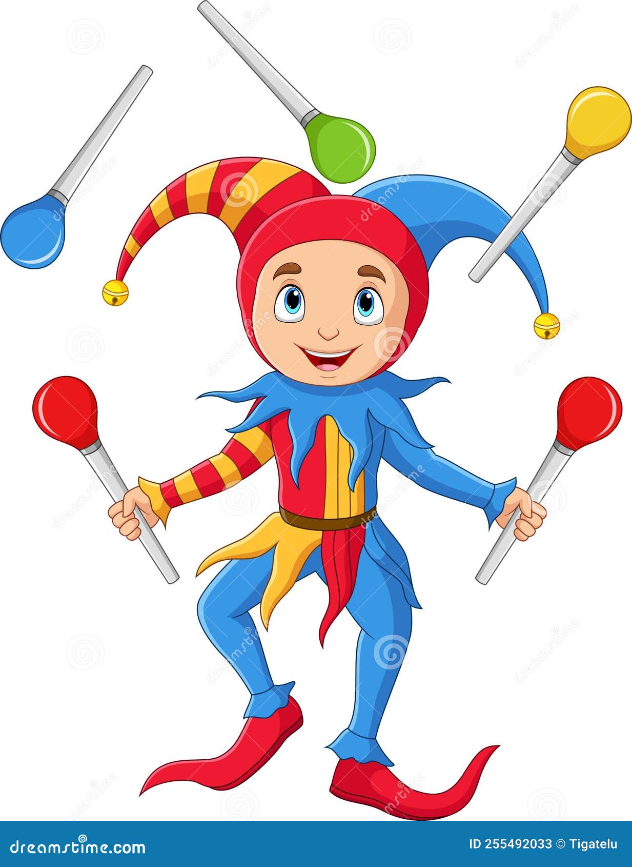 Funny Jester With Board Vector Illustration | CartoonDealer.com #7135382