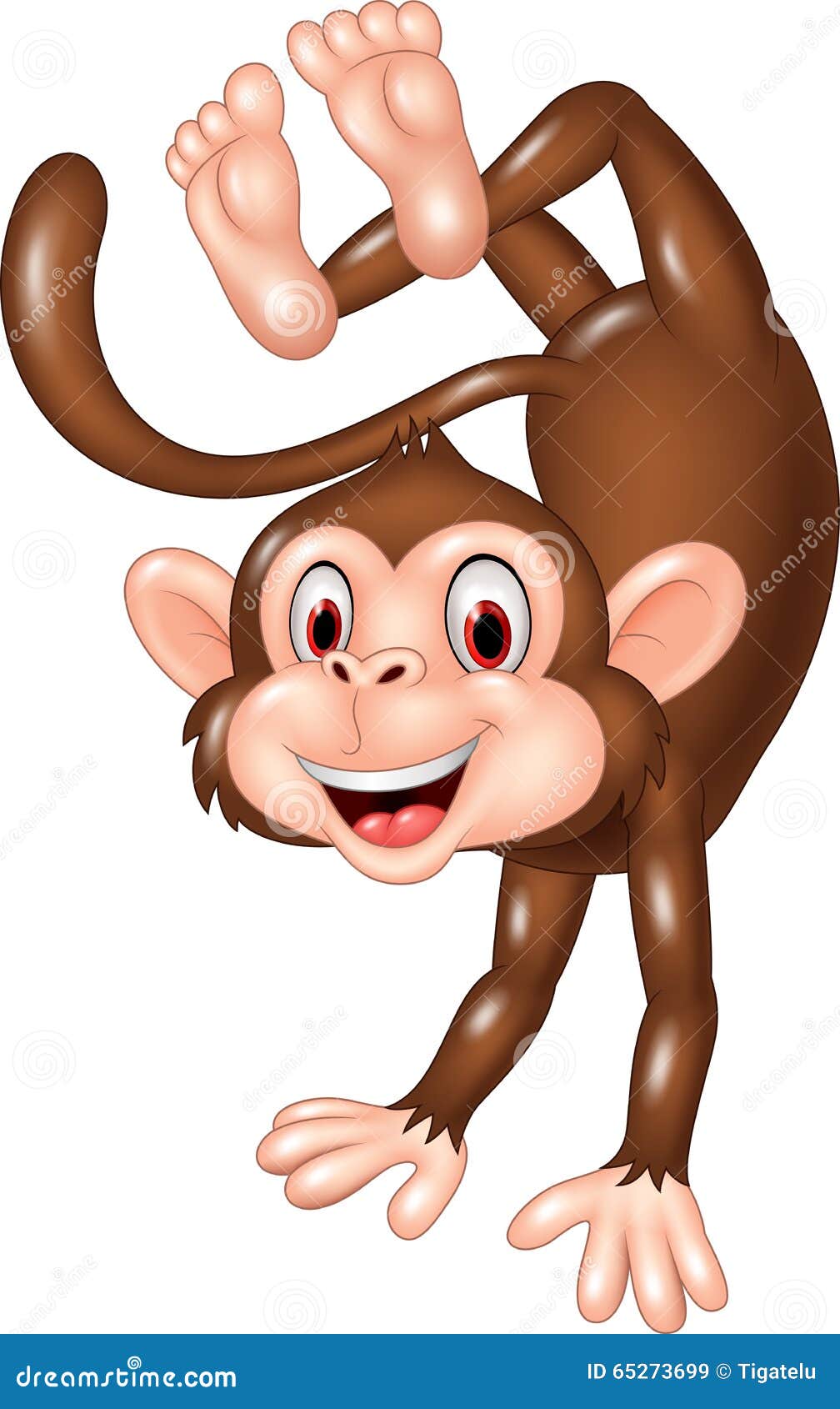 Cartoon Funny Monkey Dancing Stock Vector - Illustration of animal ...