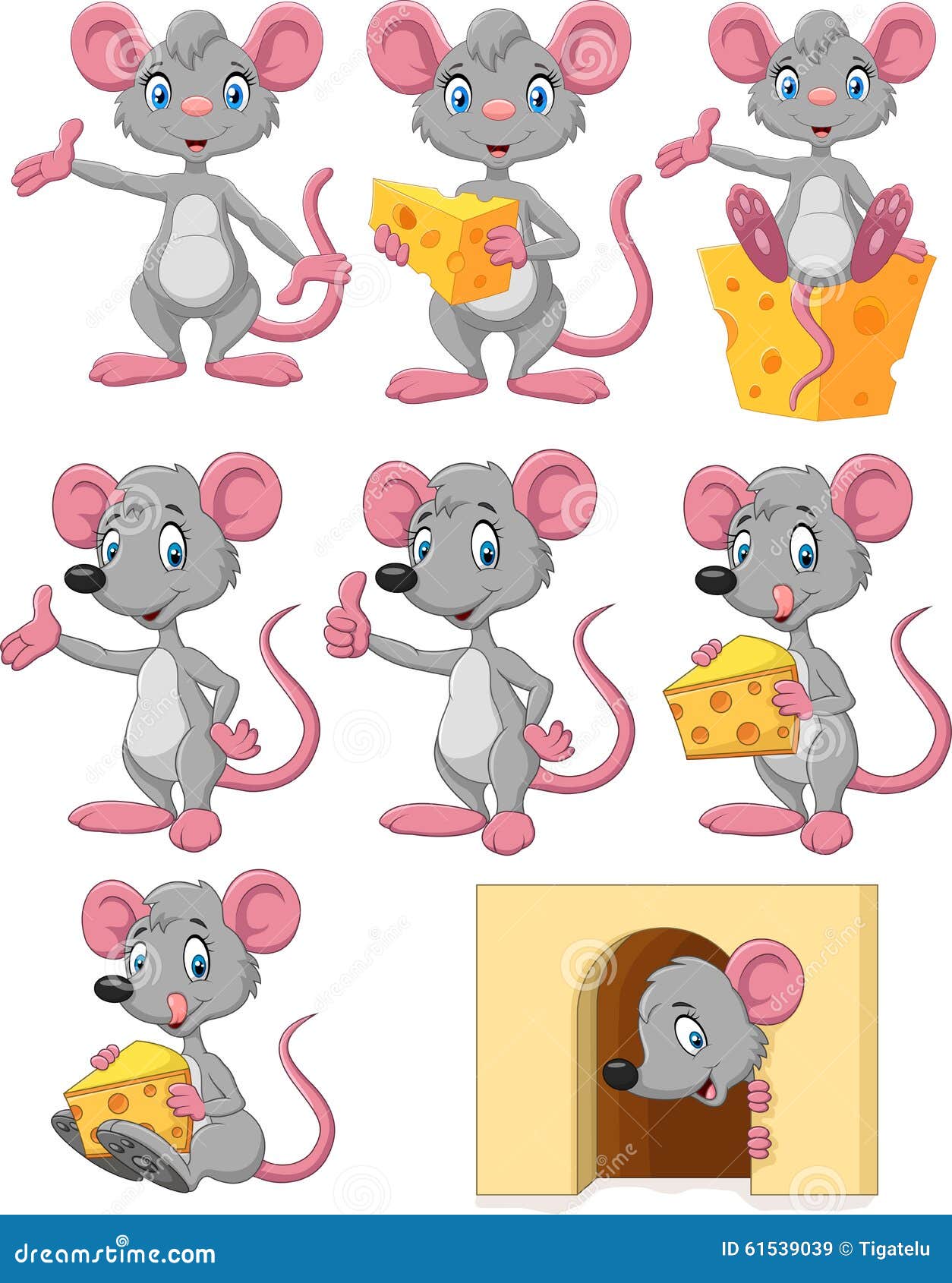 Funny Mouse Cartoon With Blank Sign Vector Illustration | CartoonDealer ...