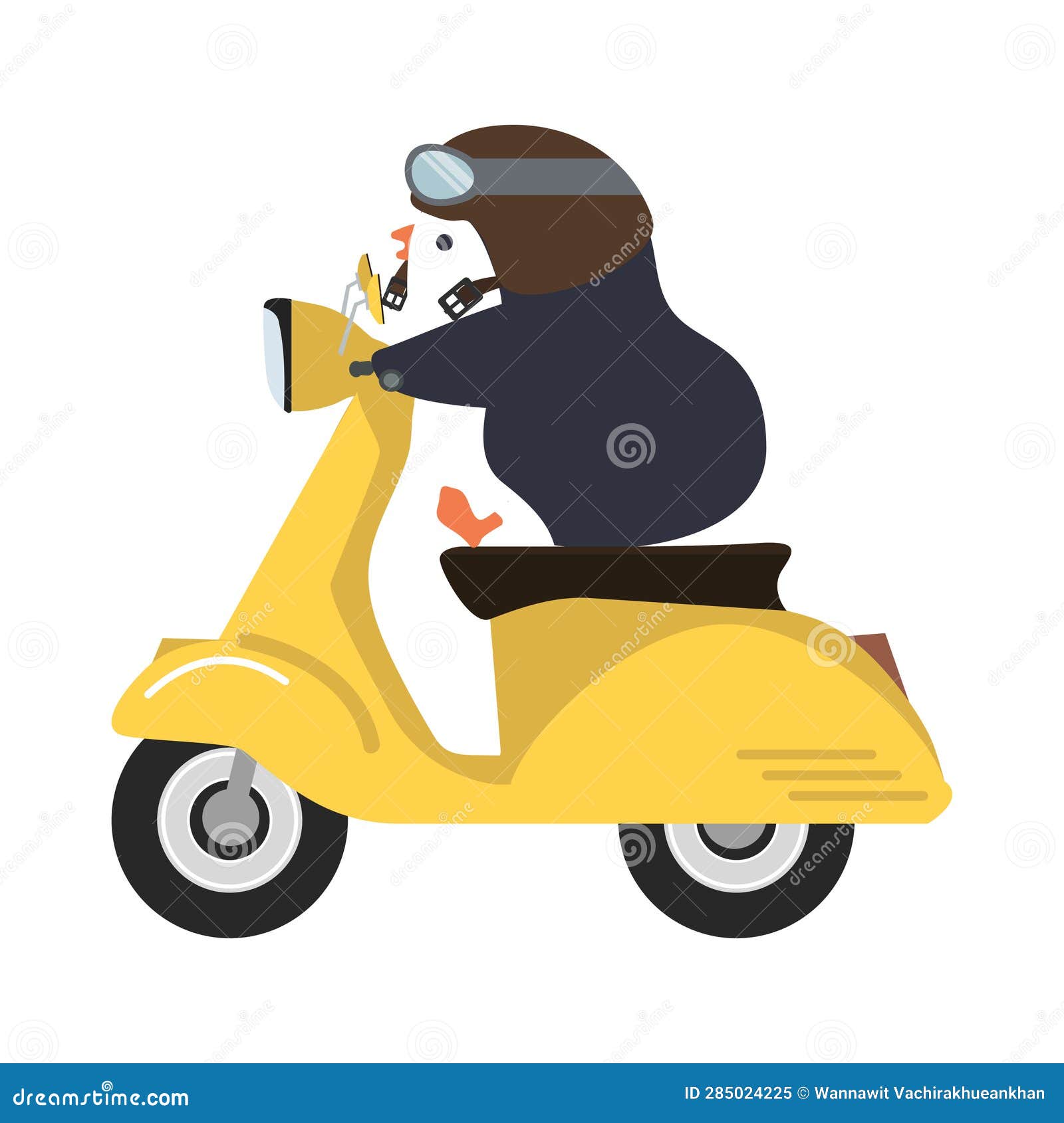 Penguin Riding A Roller Coaster. Vector Illustartion | CartoonDealer ...