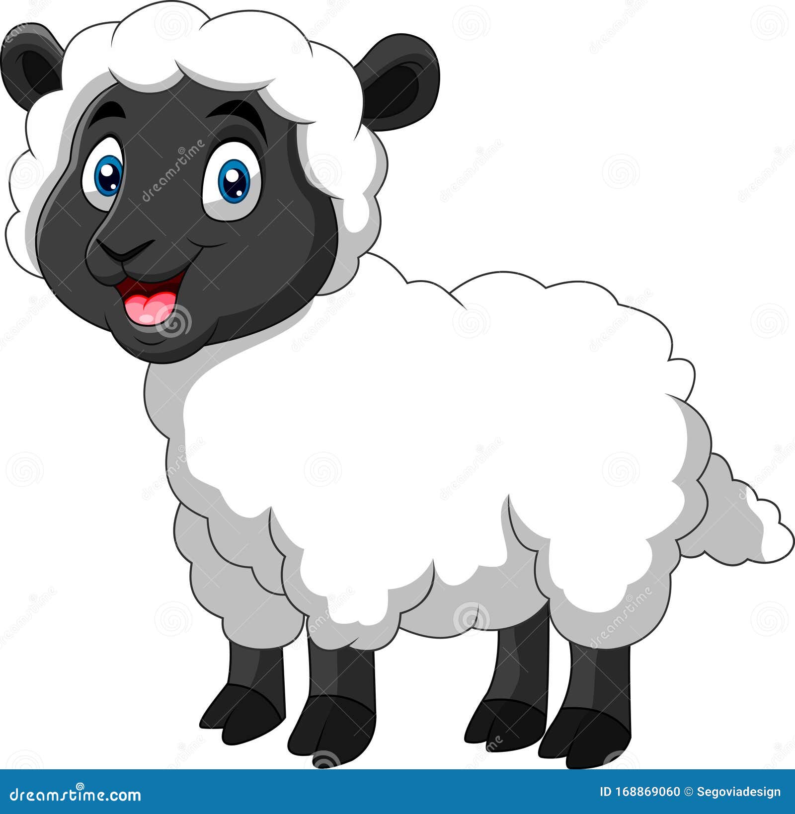 Cartoon Sheep Sleeps On A Grass | CartoonDealer.com #15330921