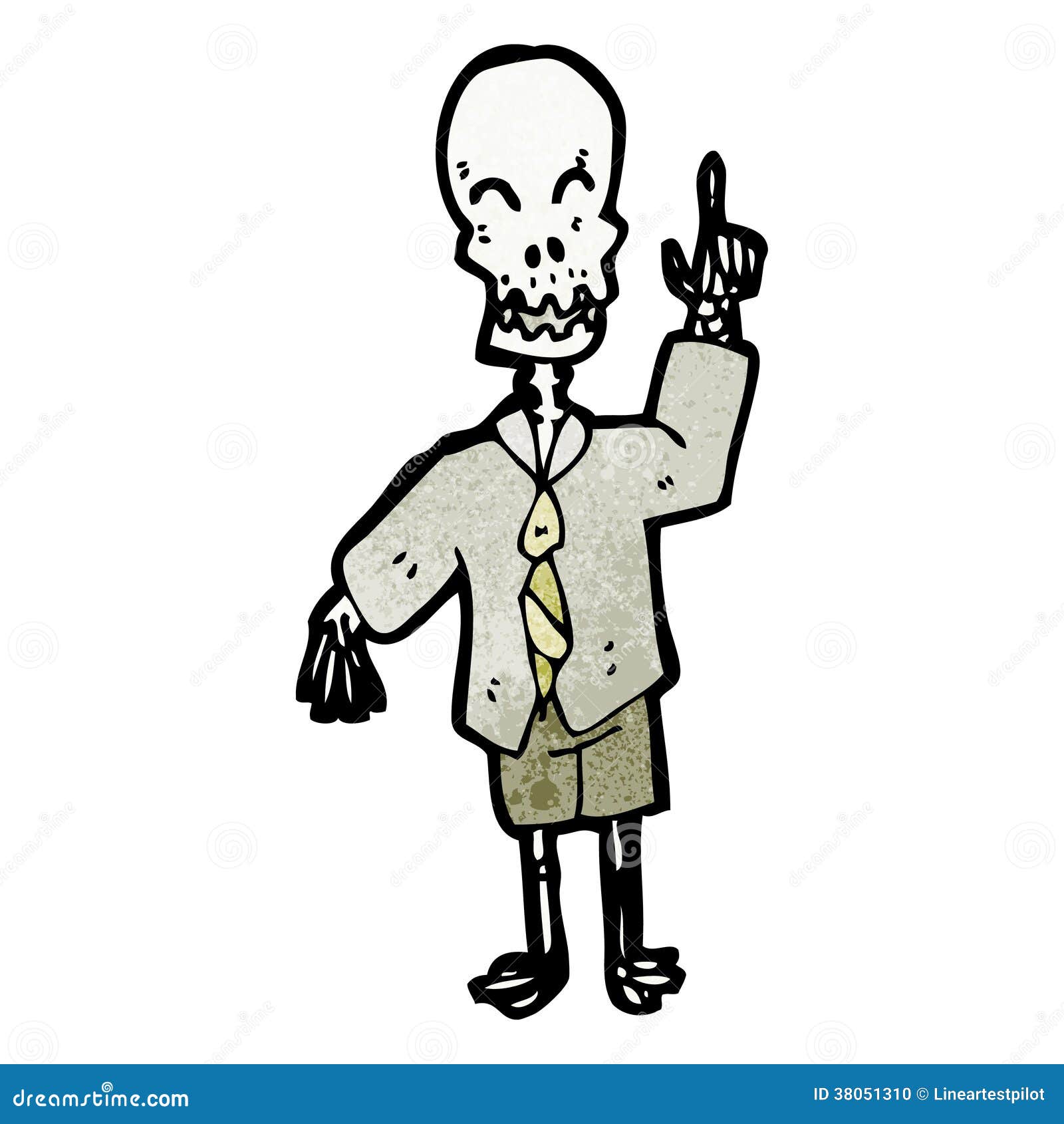 Cartoon funny skeleton stock vector. Illustration of doodle - 38051310