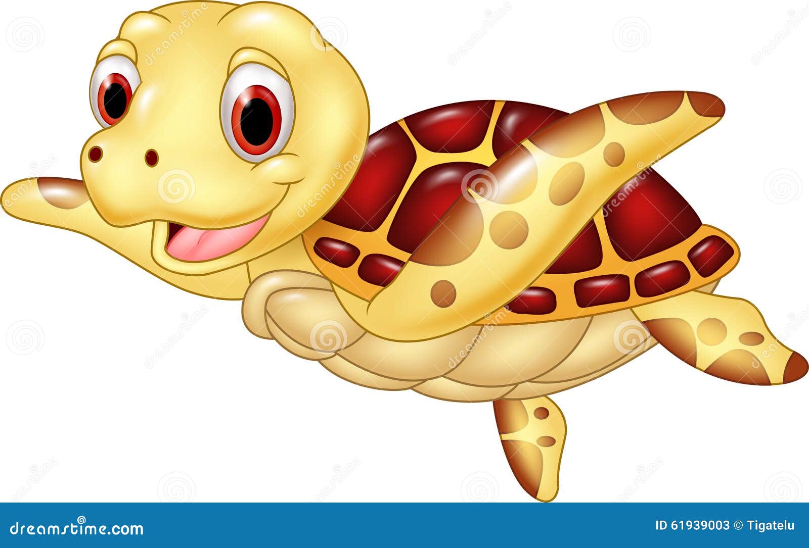 Funny Turtle Seamless Pattern. Cartoon Turtles, Positive Children ...