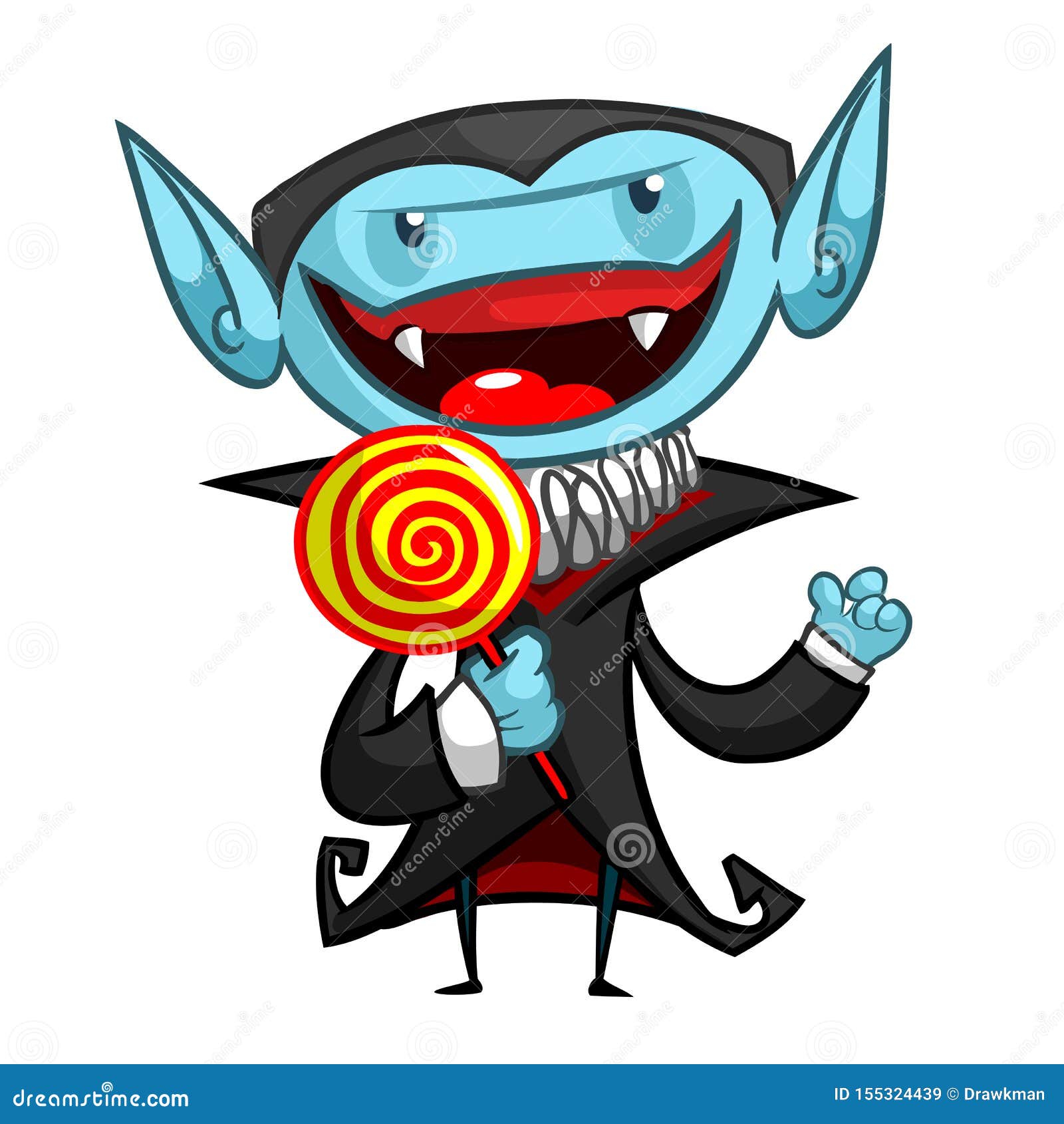 Funny Vampire Cartoon With Costume | CartoonDealer.com #108480889