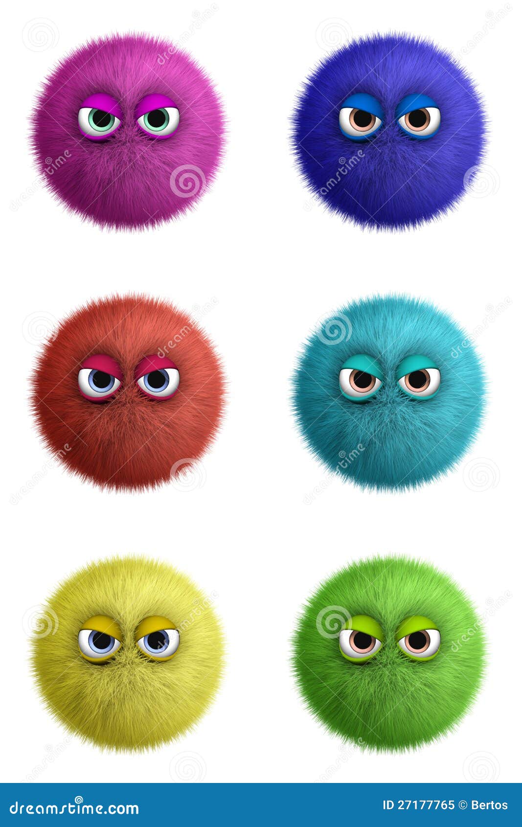 Cartoon furry toy monster stock illustration. Illustration of creative ...