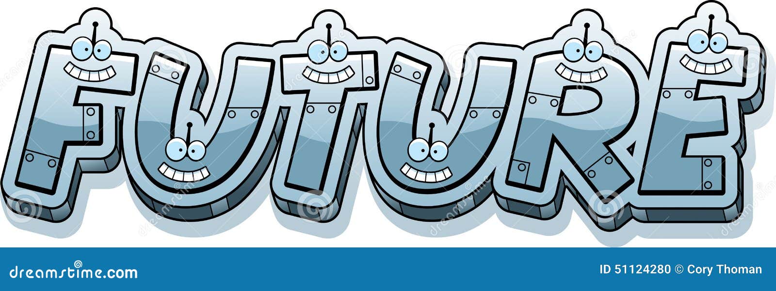 Cartoon Future Text stock vector. Illustration of word - 51124280