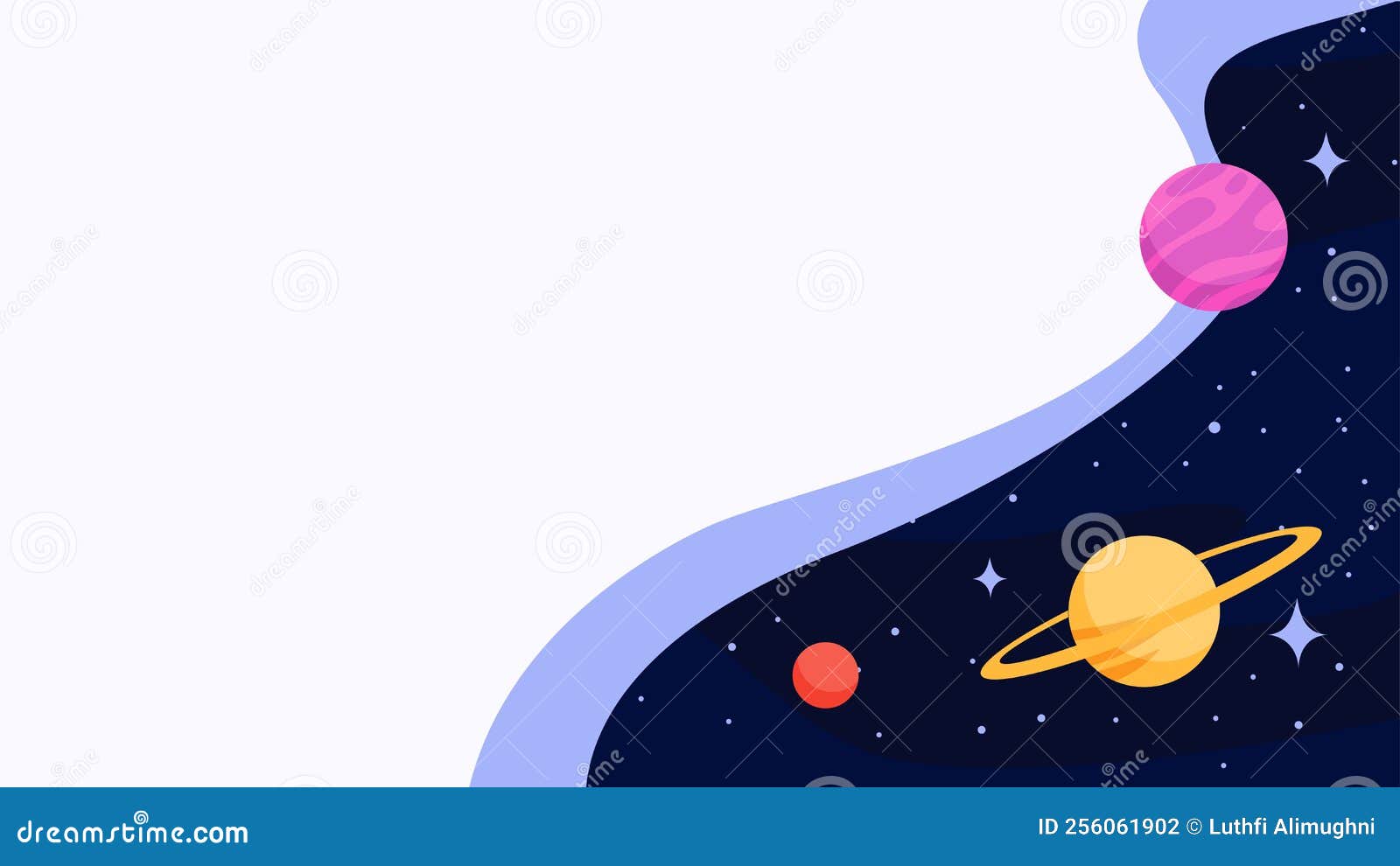 Cartoon Galaxy Frame Vector Template Stock Vector - Illustration of ...