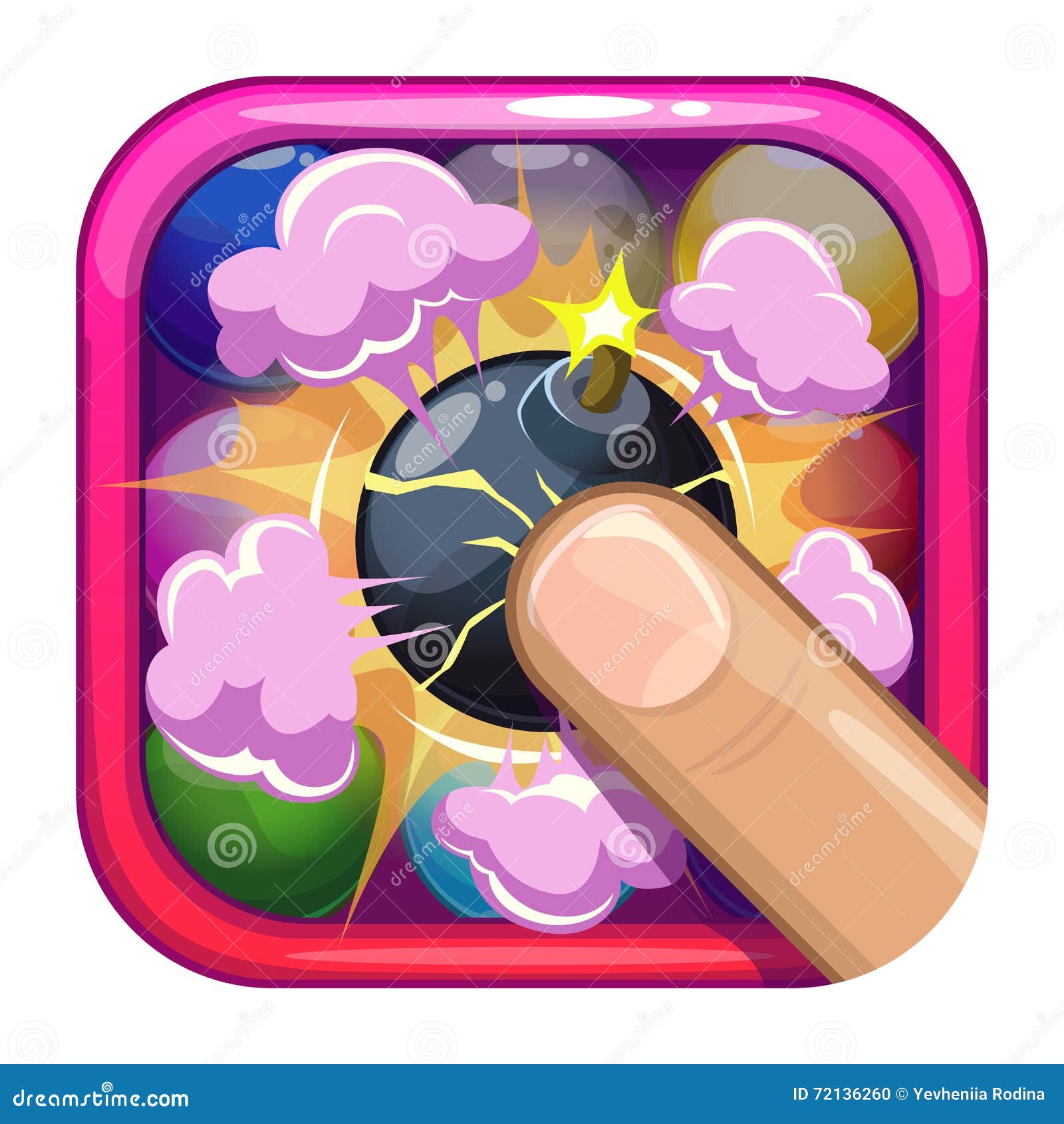 Cartoon game app icon stock vector. Illustration of cartoon - 72136260