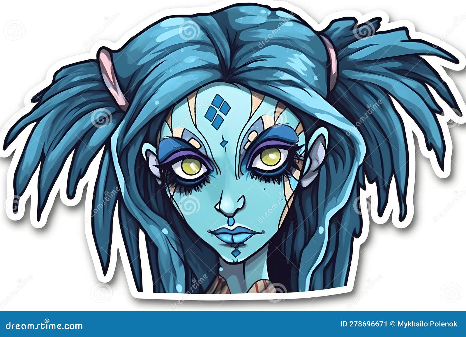 Cartoon Game Avatar. Neural Network AI Generated Stock Illustration ...