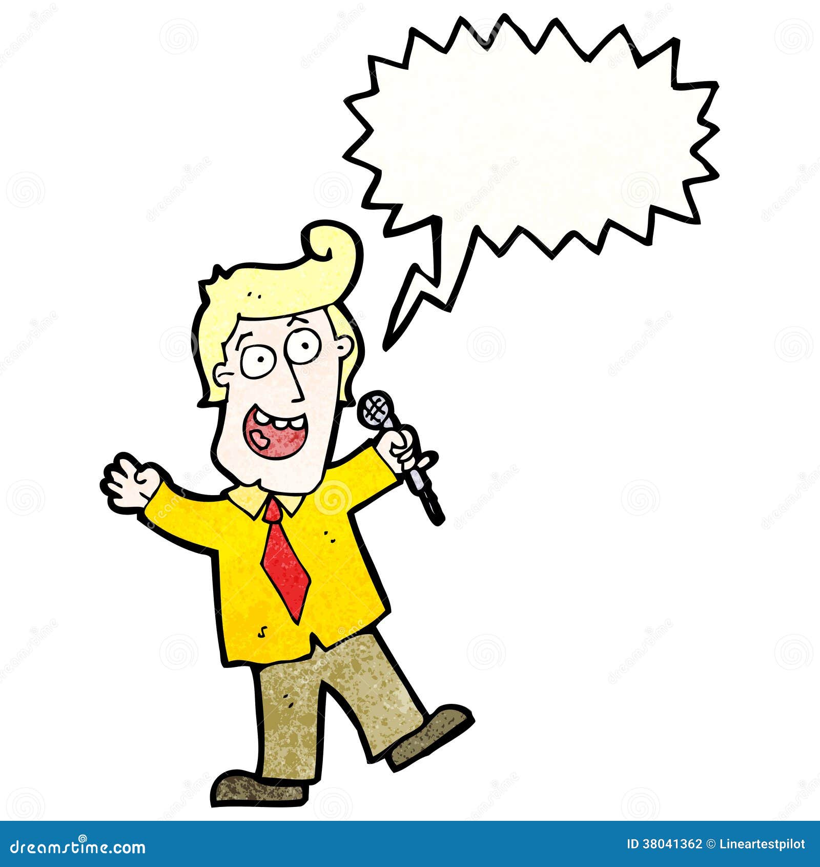 Cartoon game show host stock vector. Illustration of speech - 38041362