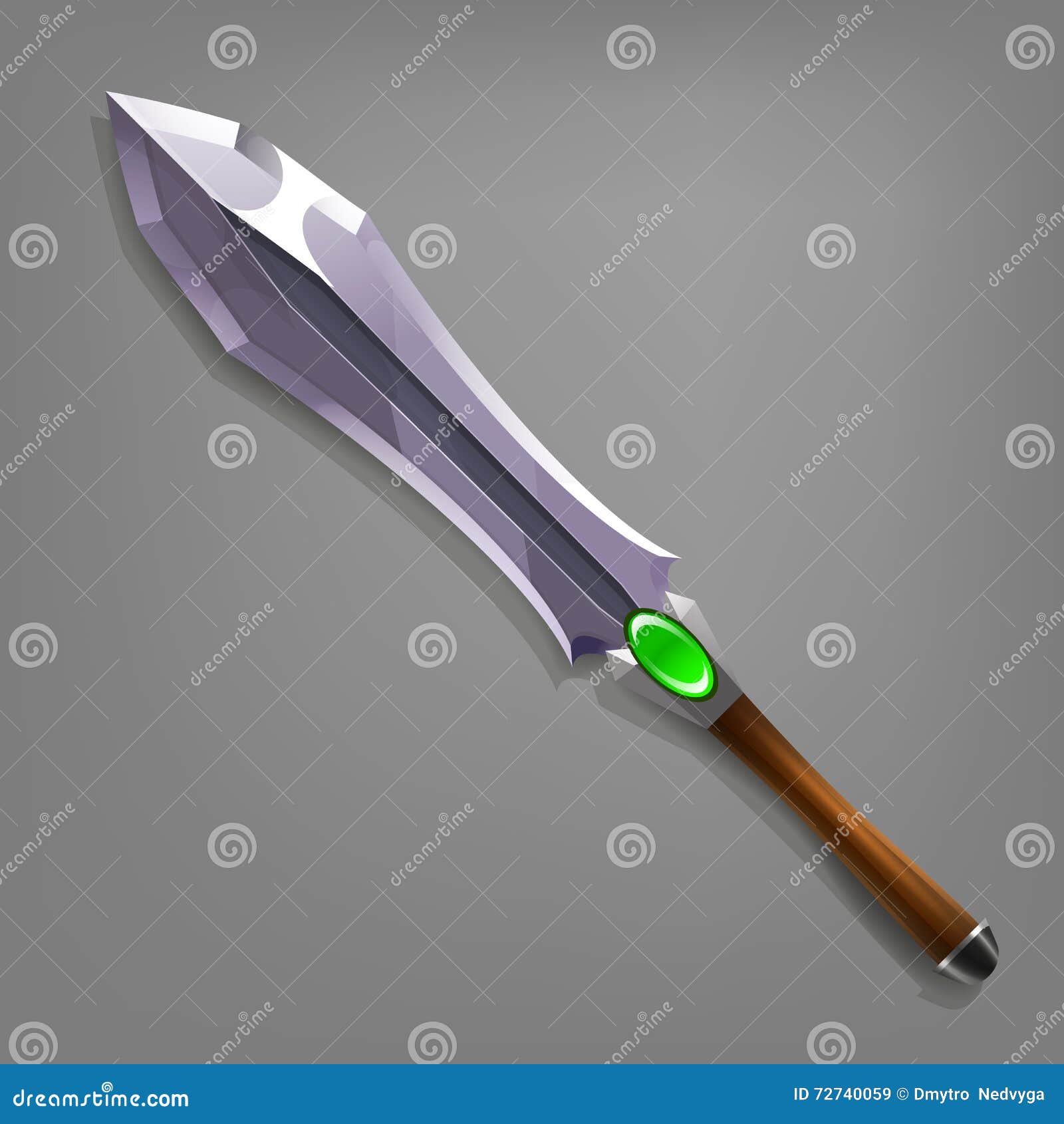 Cartoon game sword. stock vector. Illustration of icon - 72740059