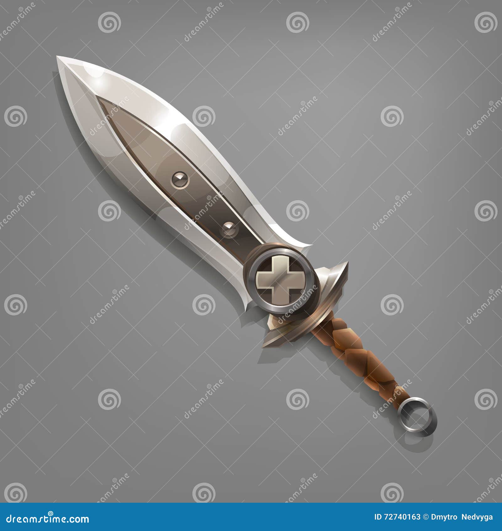 Cartoon game sword. stock vector. Illustration of guard - 72740163