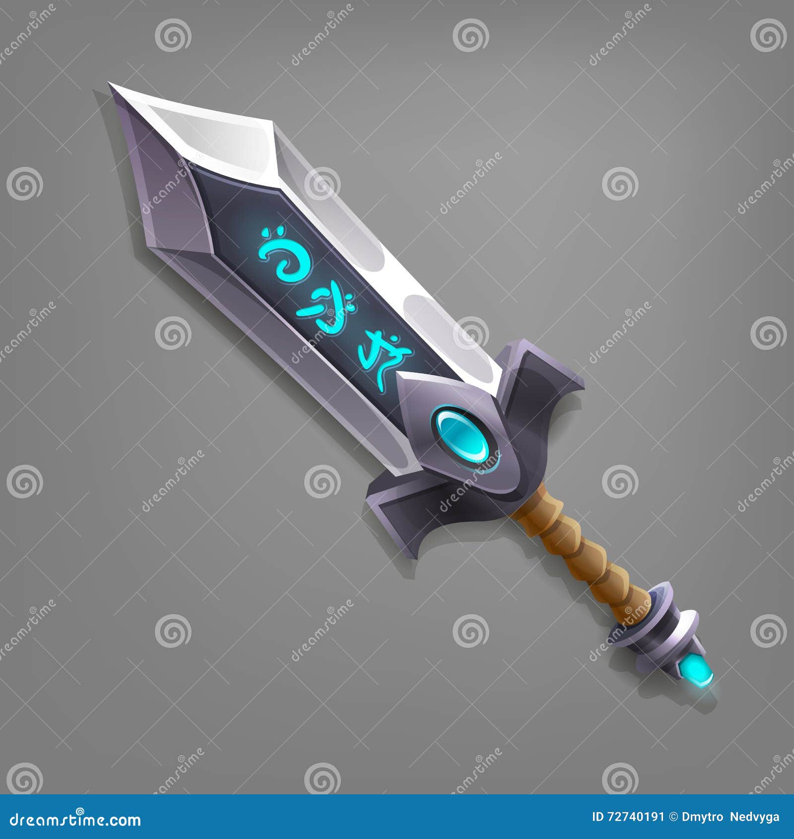 Game Sword Icon, Cartoon Style Vector Illustration | CartoonDealer.com ...