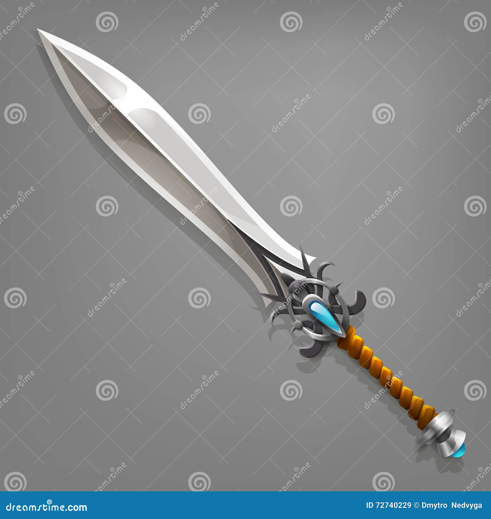 Game Sword Icon, Cartoon Style Vector Illustration | CartoonDealer.com ...