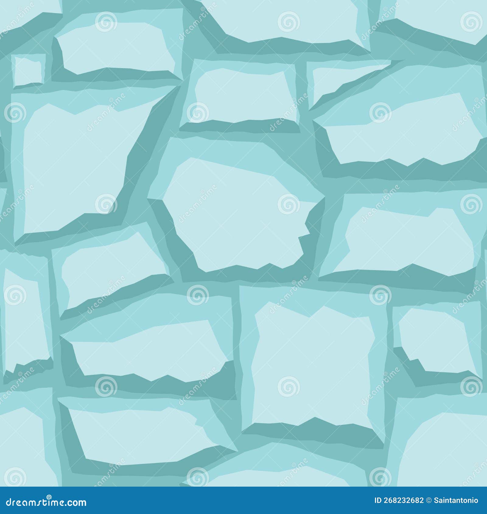 Cartoon Game Texture, Ice Surface Seamless Pattern. Game Asset Walls ...