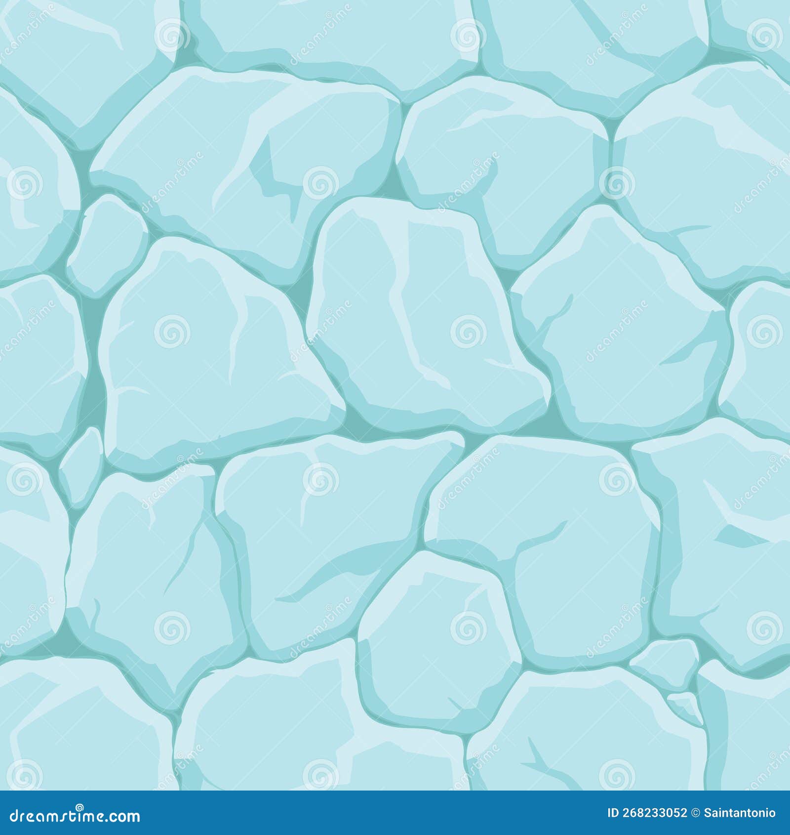 Cartoon Game Texture, Ice Surface Seamless Pattern. Game Asset Walls ...
