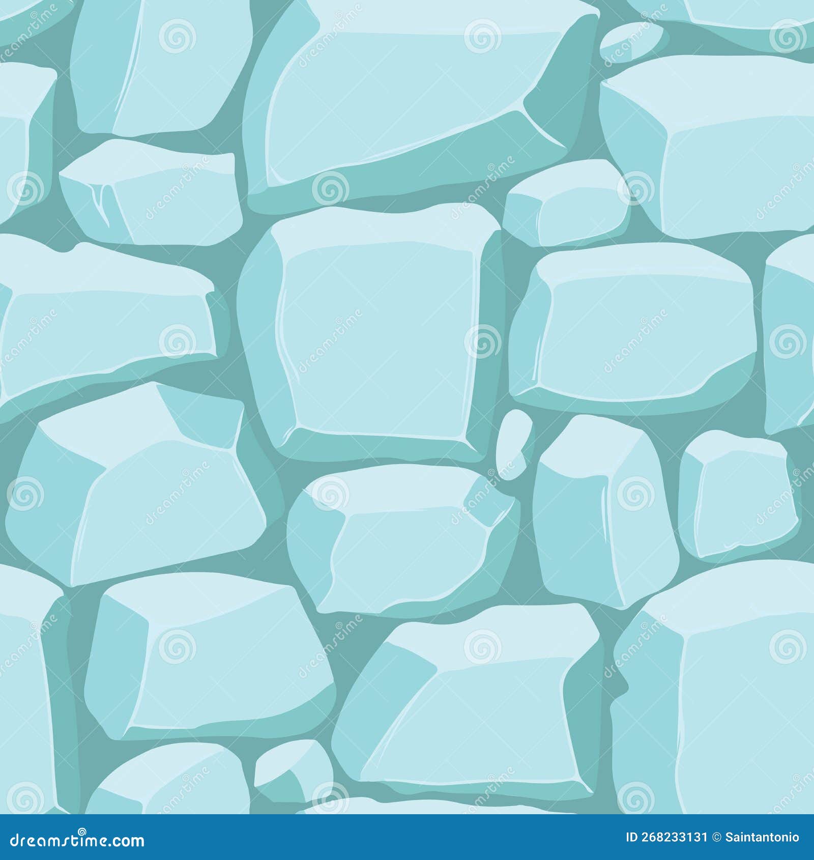 Cartoon Game Texture, Ice Surface Seamless Pattern. Game Asset Walls ...