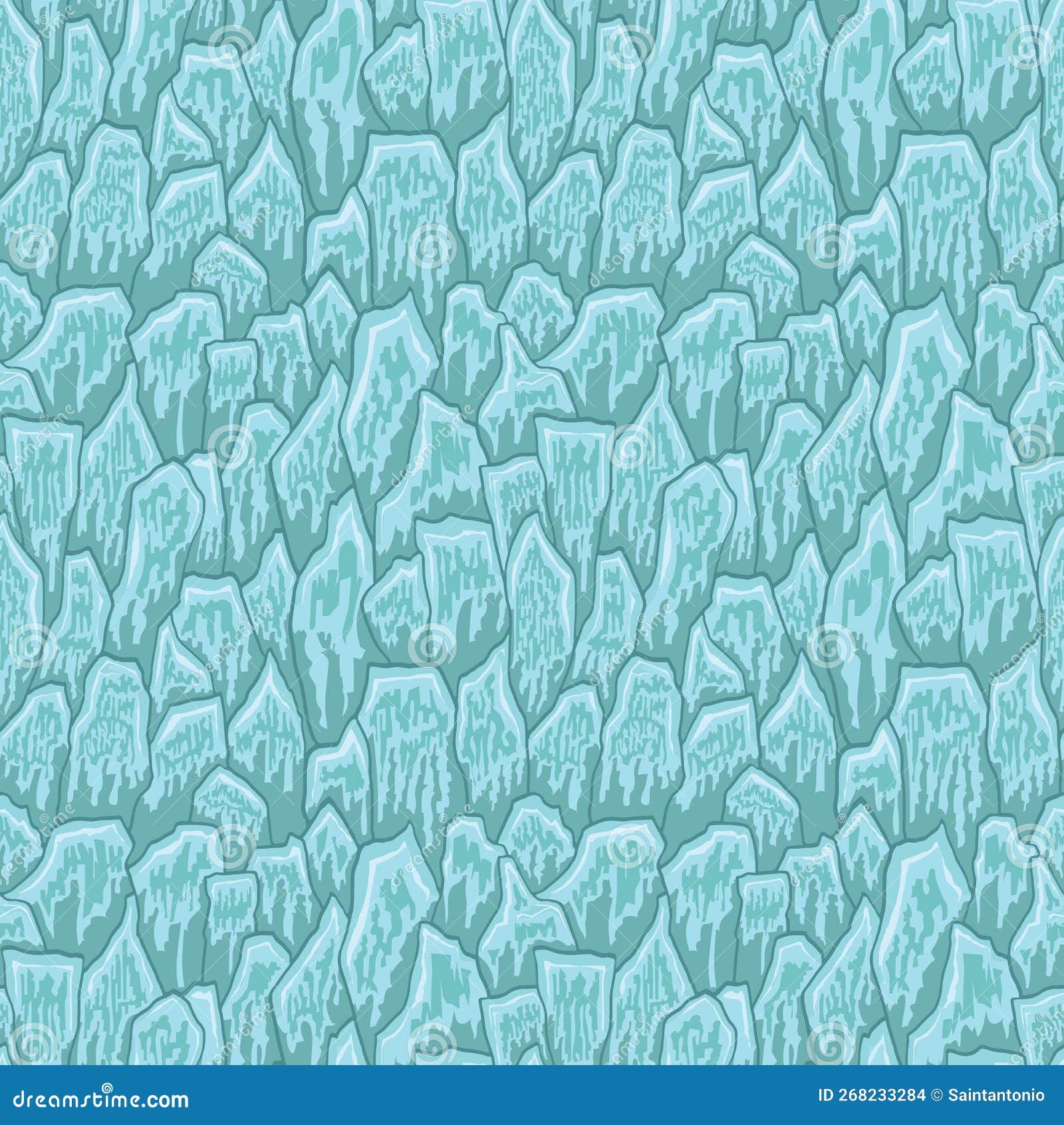 Cartoon Game Texture, Ice Surface Seamless Pattern. Game Asset Walls ...