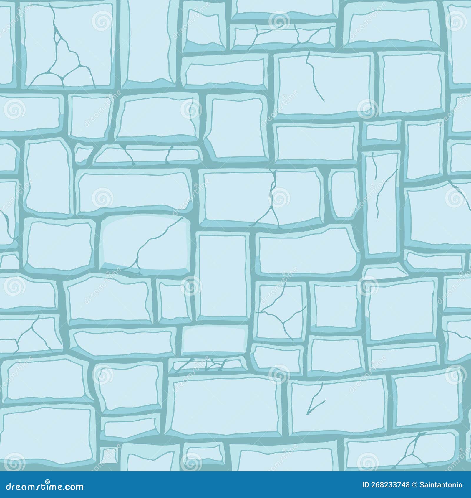 Cartoon Game Texture, Ice Surface Seamless Pattern. Game Asset Walls ...